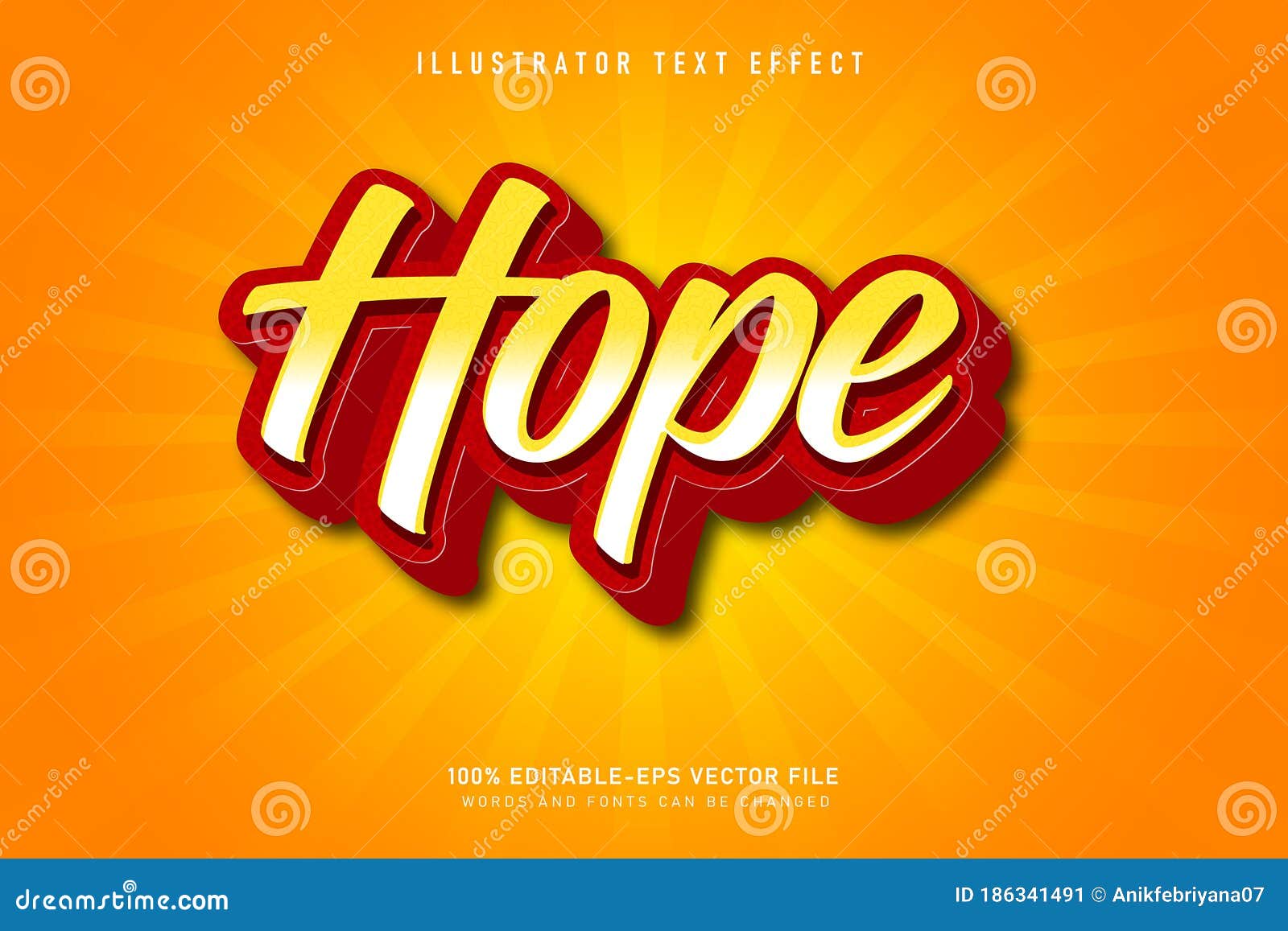 Nice hope text effect stock vector. Illustration of sticker - 186341491