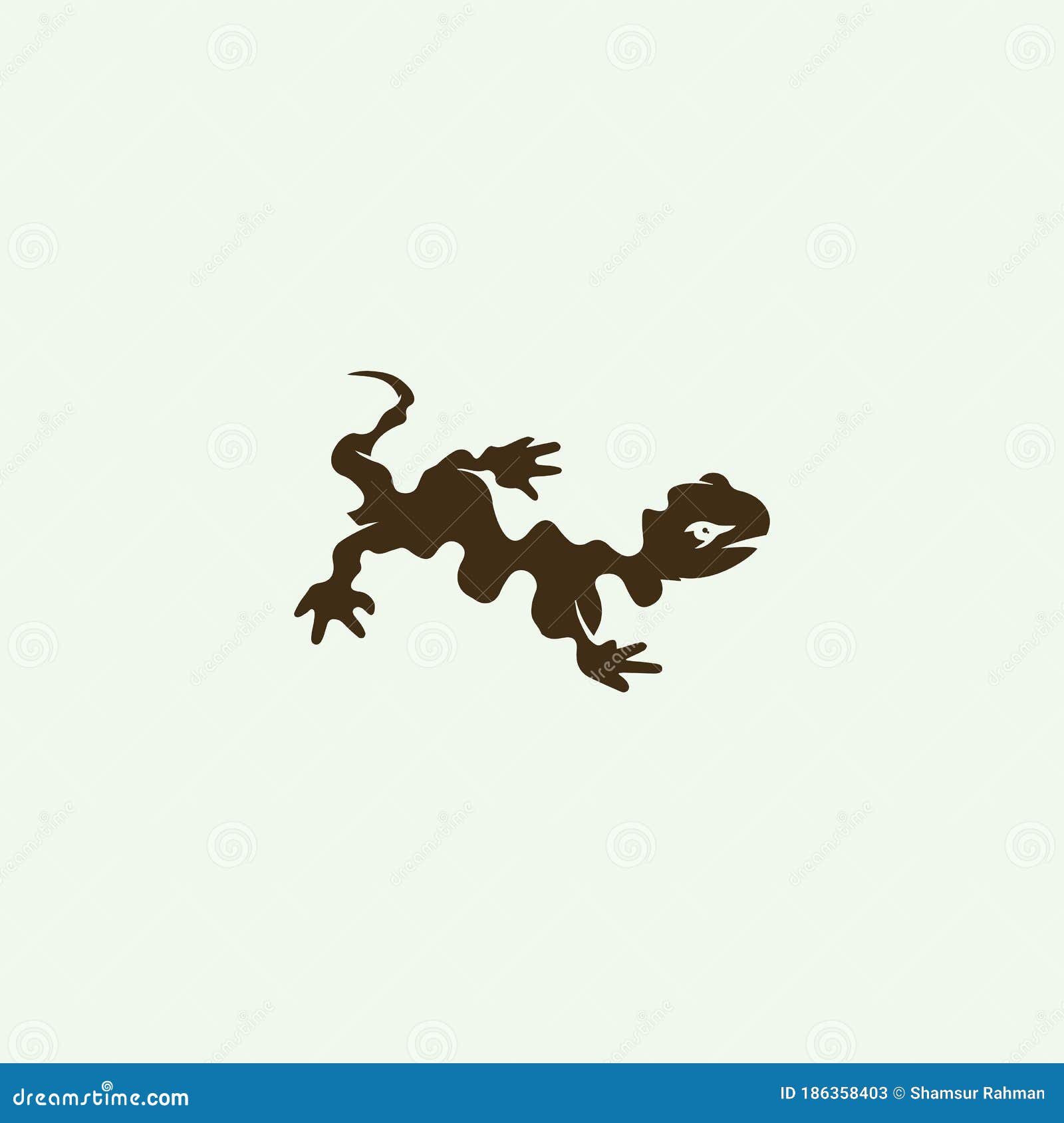 Gecko Lizard Logo Design in Illustrator Stock Vector - Illustration of ...