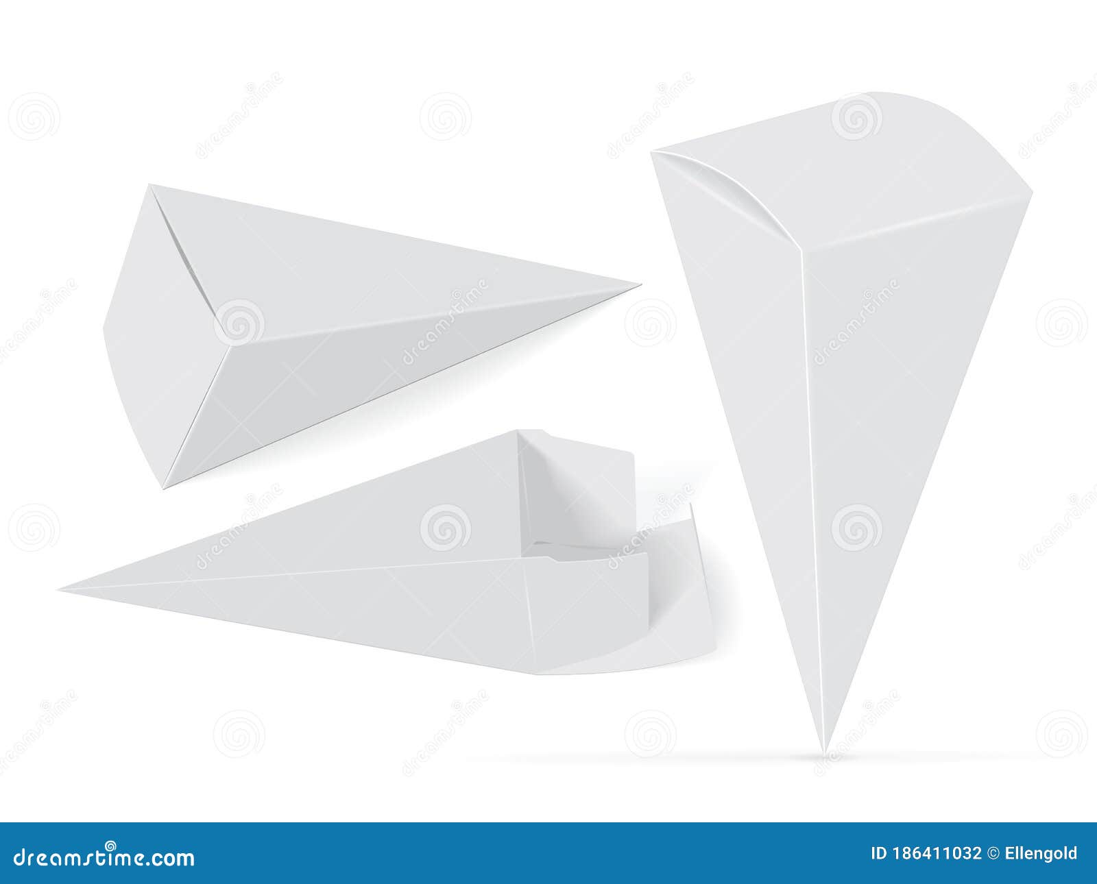 Paper Triangular Box for Your Design and Logo. Stock Vector ...