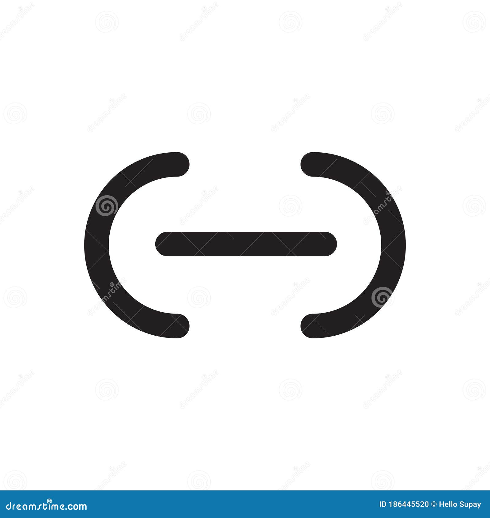 Icon line link design stock vector. Illustration of object - 186445520