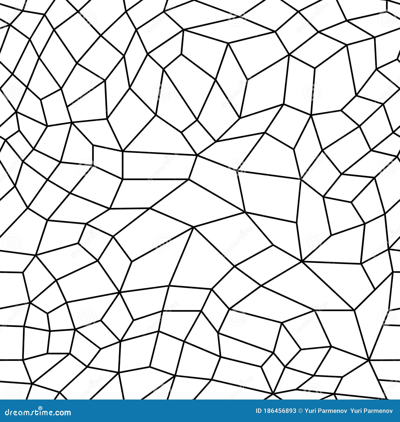 Modern Linear Geometric Pattern Fills. Polygonal Art With Quadrangles ...