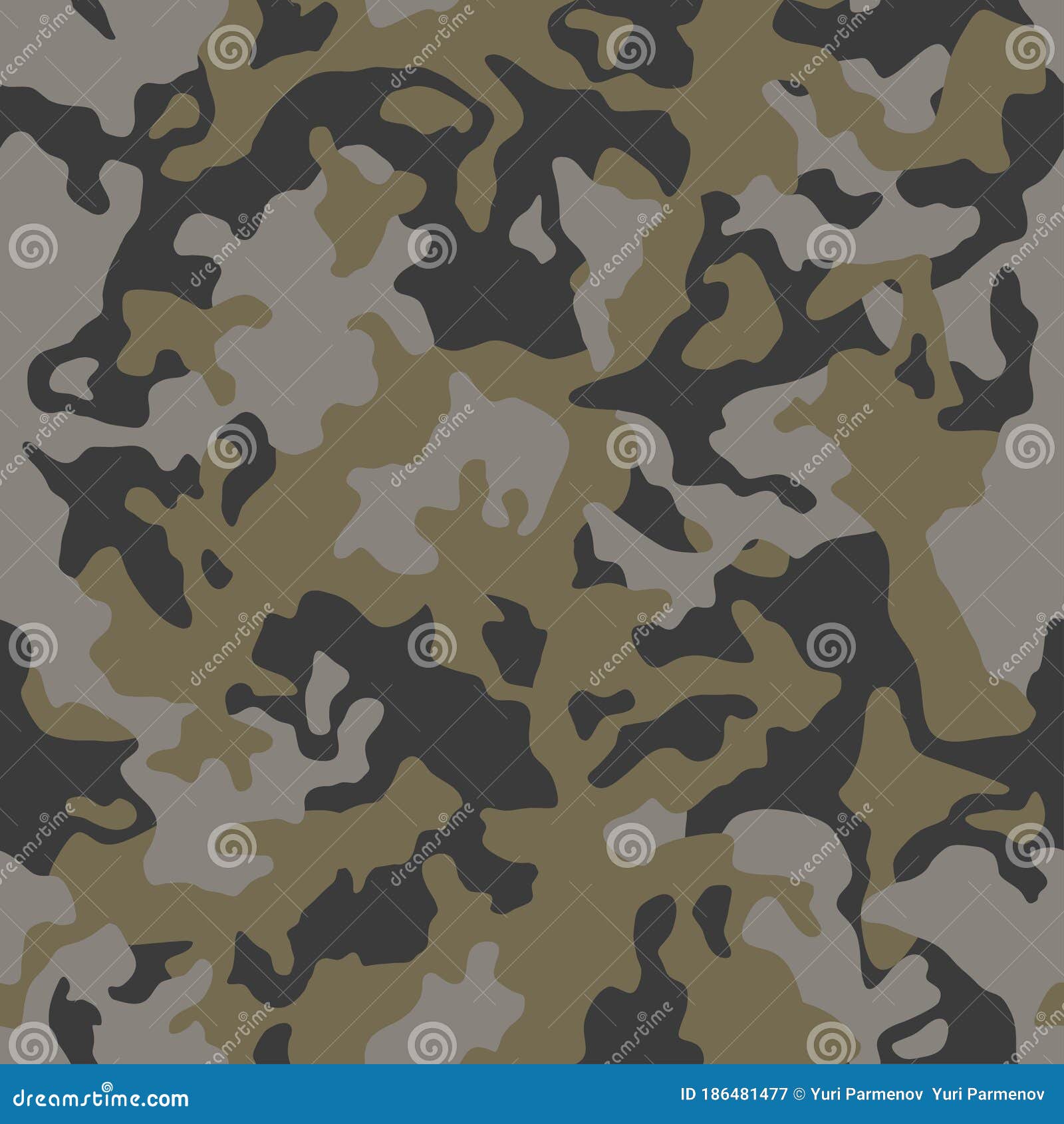 Camouflage Pattern, Seamless Background. Classic Military Clothing ...