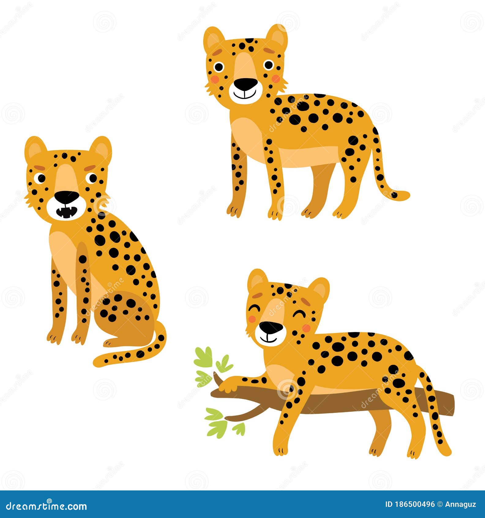 Cute Leopard Cartoon | CartoonDealer.com #64103651