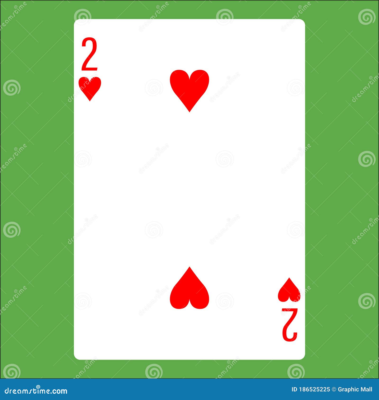 Playing Poker Card Two Icon Image. Stock Vector - Illustration of card ...