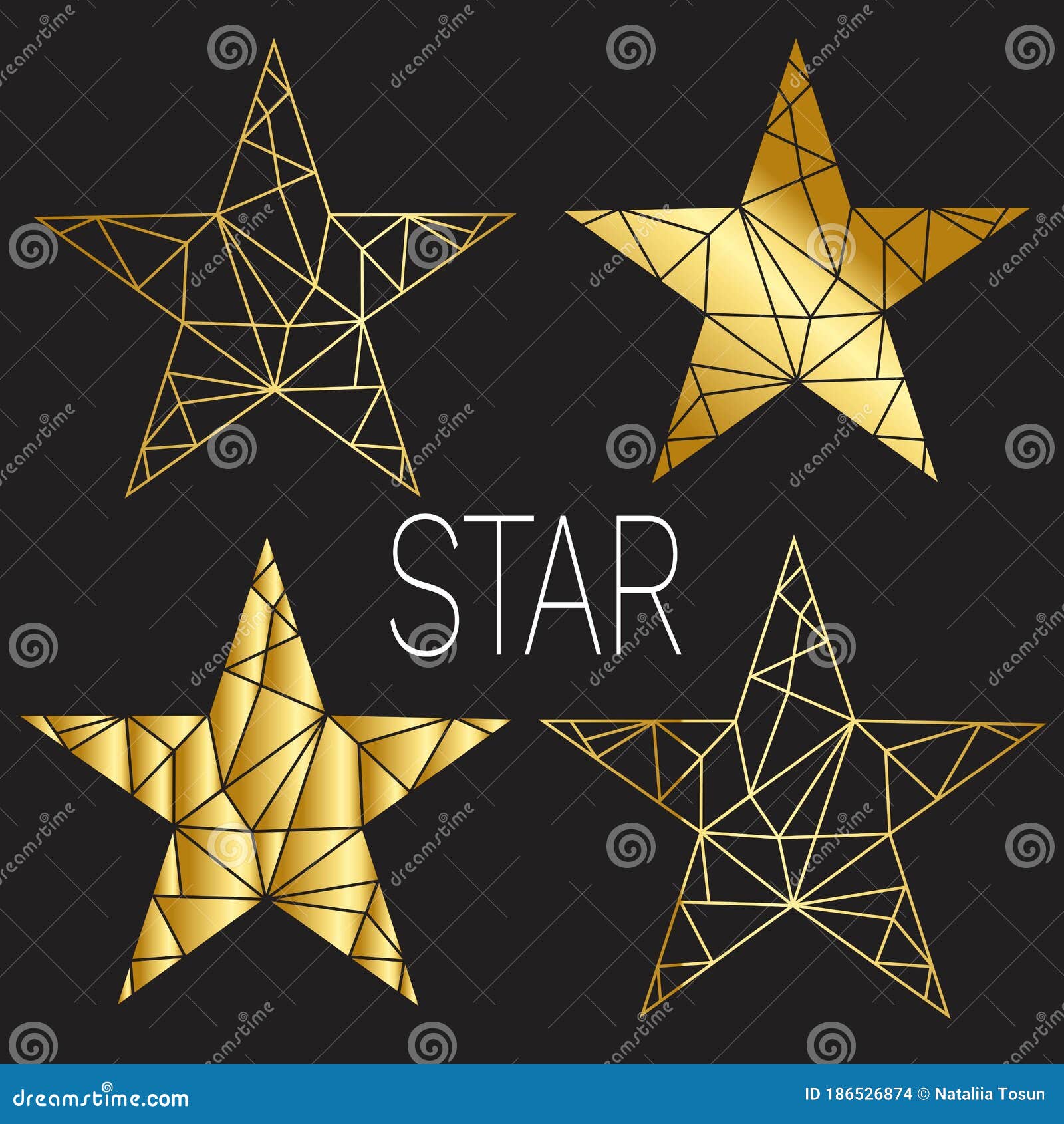 Print Abstract Line Star, Black. Vector Illustration Stock Illustration ...