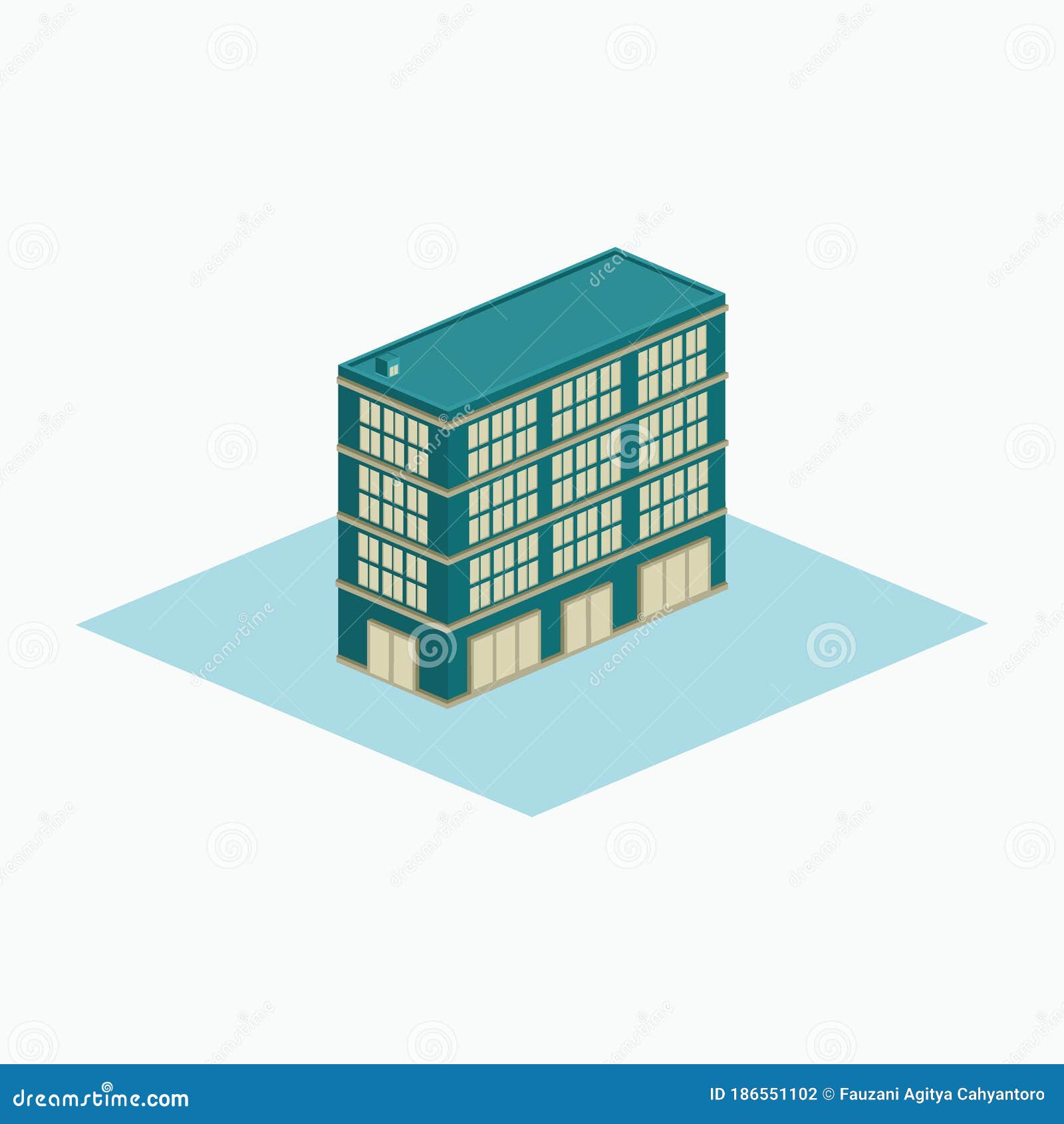 Luxury Hotel - Isometric Building Stock Vector - Illustration of hotel ...