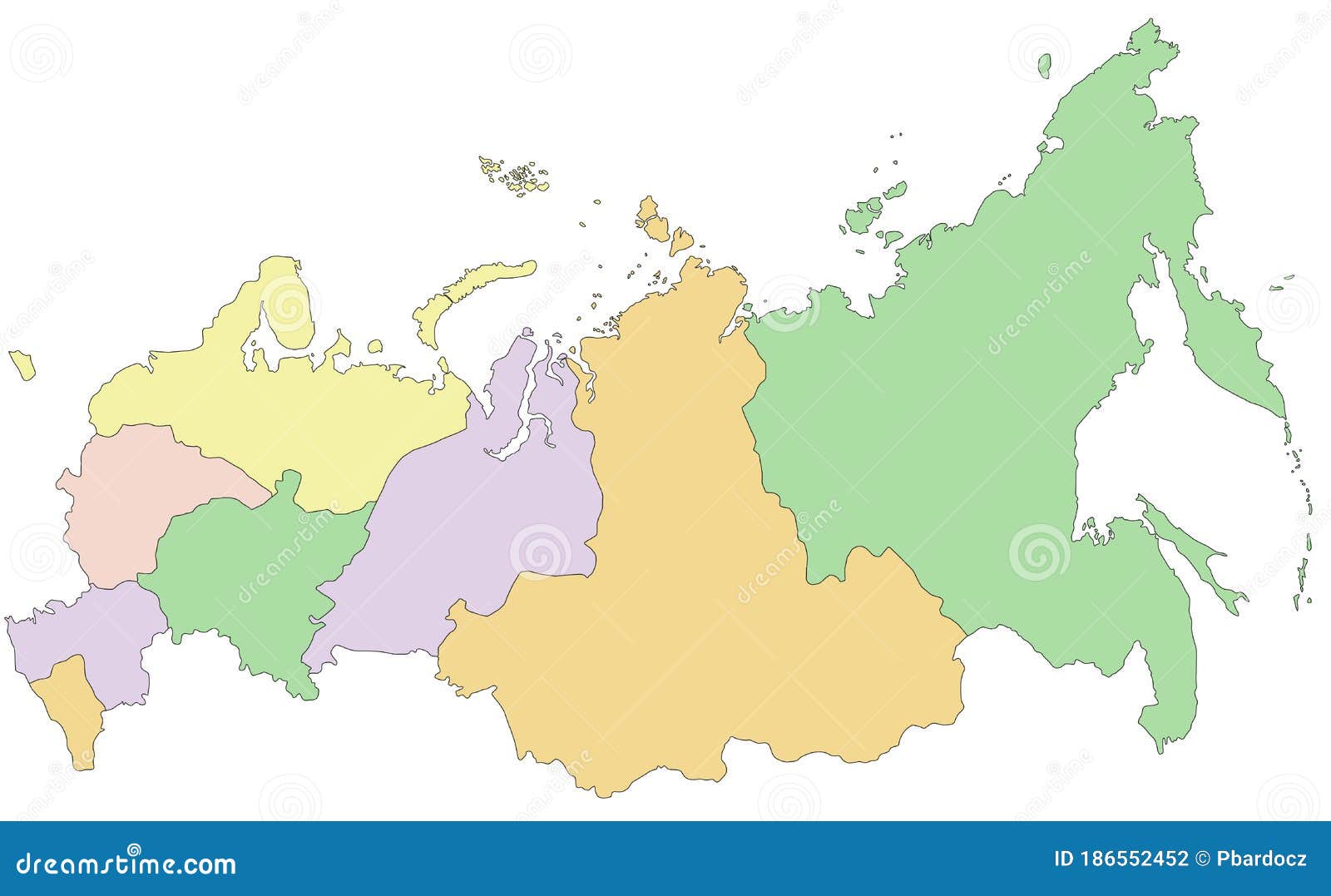 Russia - Highly Detailed Editable Political Map. Stock Vector ...