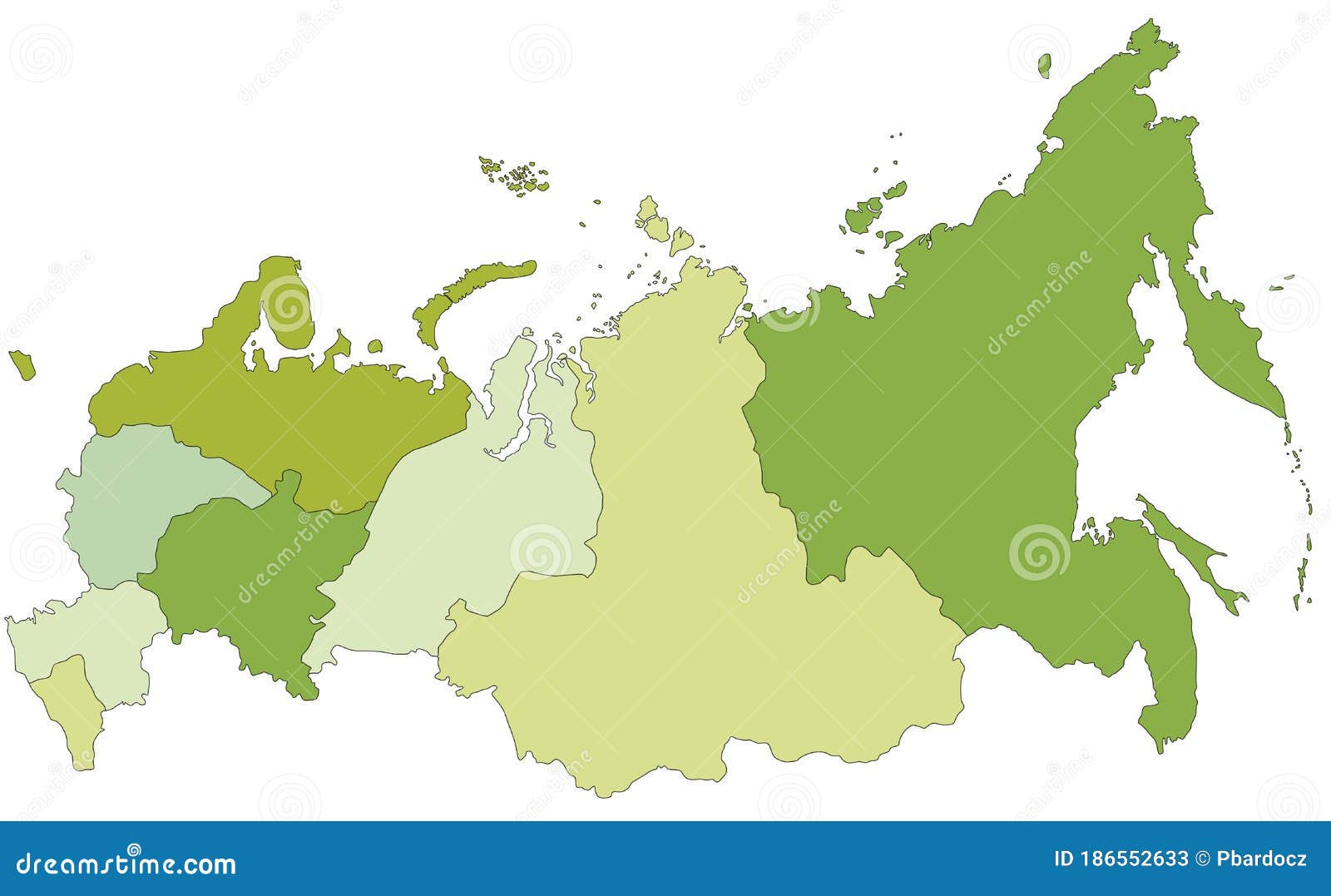 Highly Detailed Editable Political Map with Separated Layers. Russia ...
