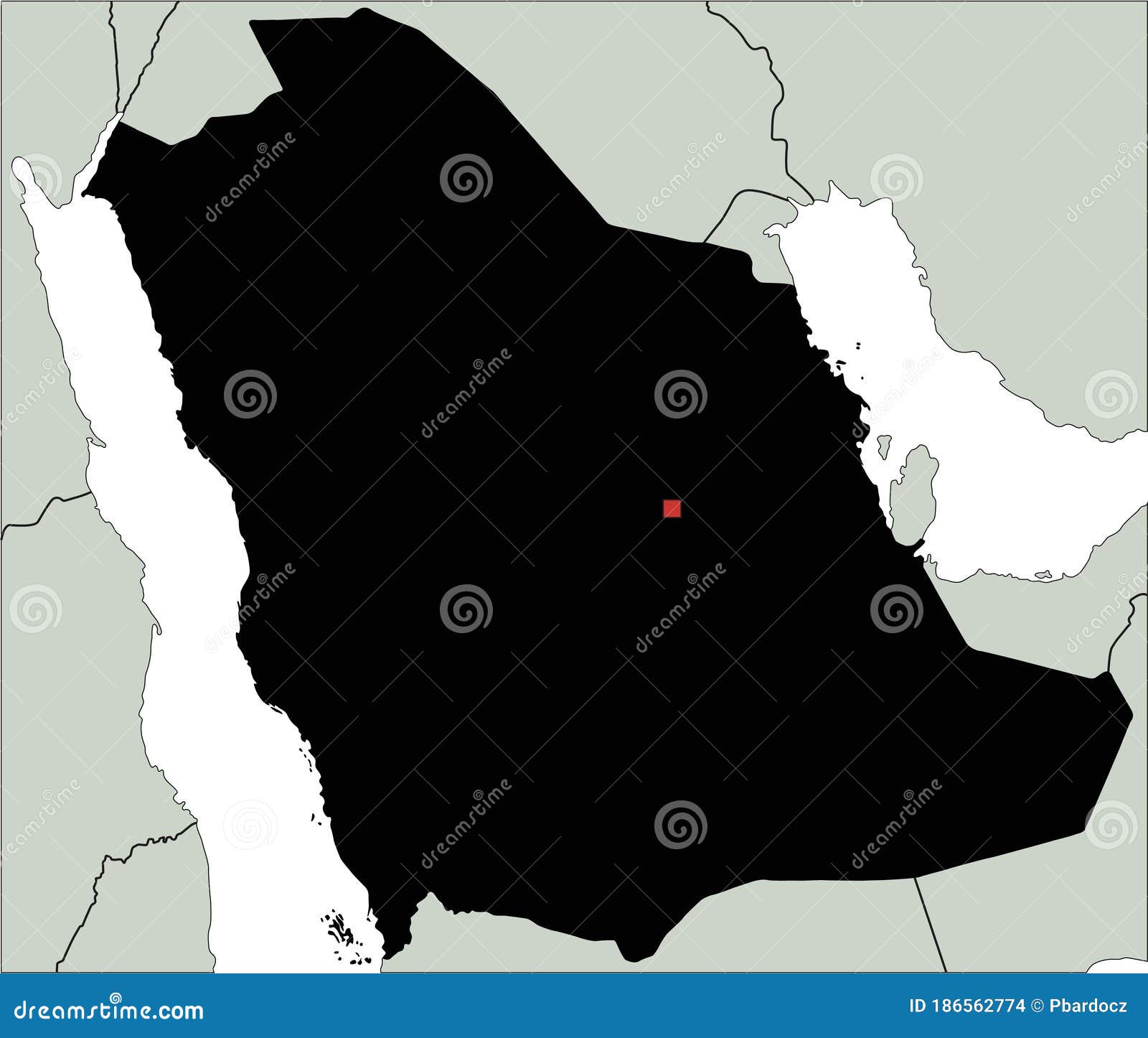 The Detailed Map Of The Saudi Arabia With Regions, National Flag ...