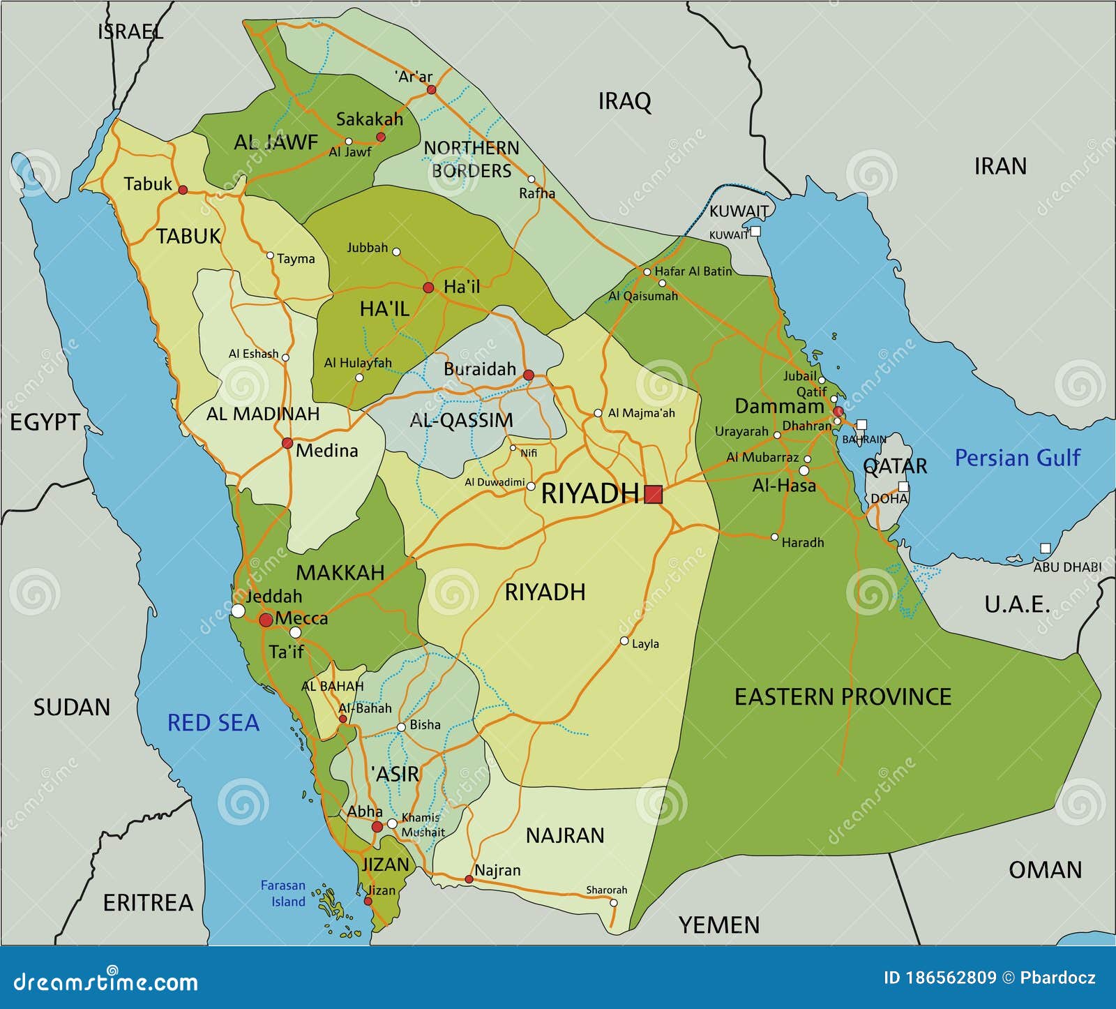 Mecca Map. Political Map Of Mecca. Mecca Map Of Saudi Arabia With White ...