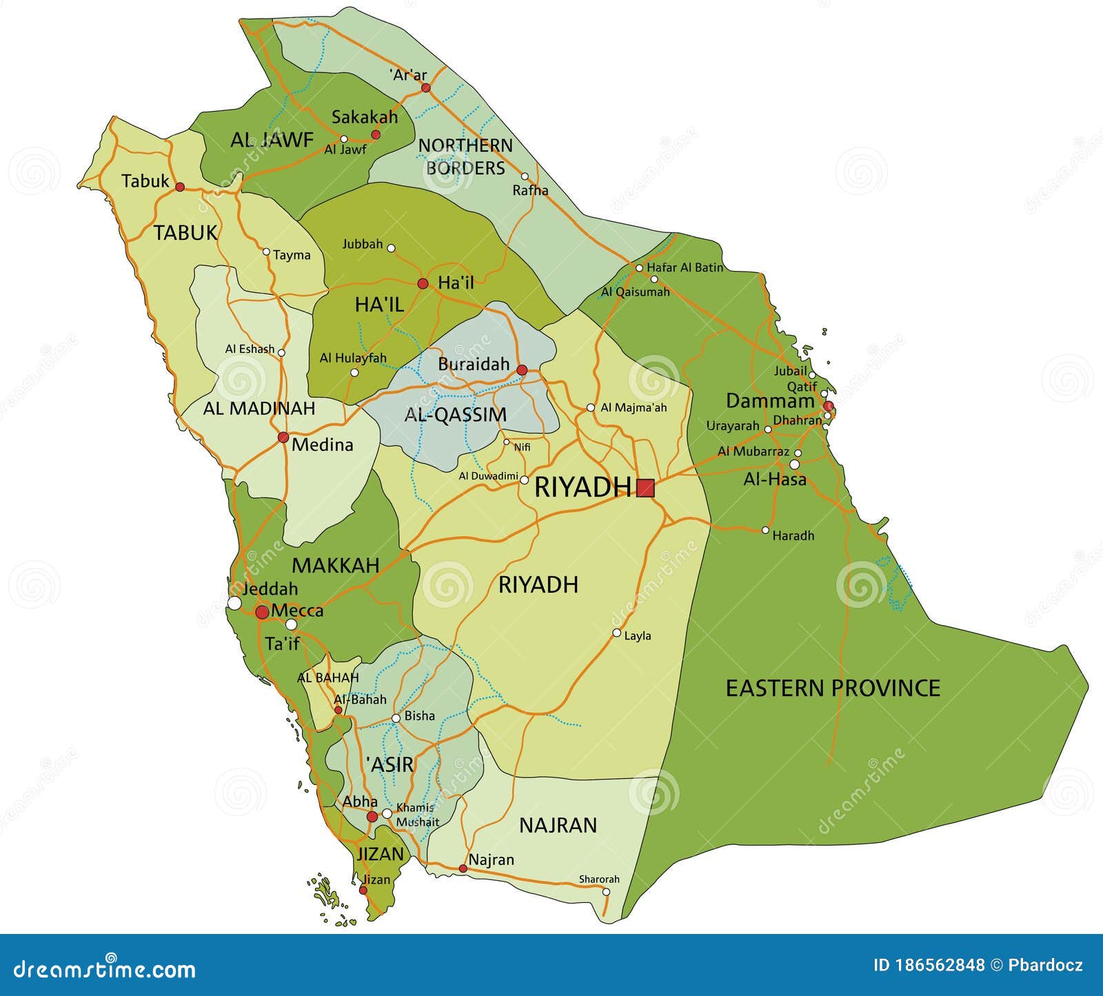 Mecca Map. Political Map Of Mecca. Mecca Map Of Saudi Arabia With White ...