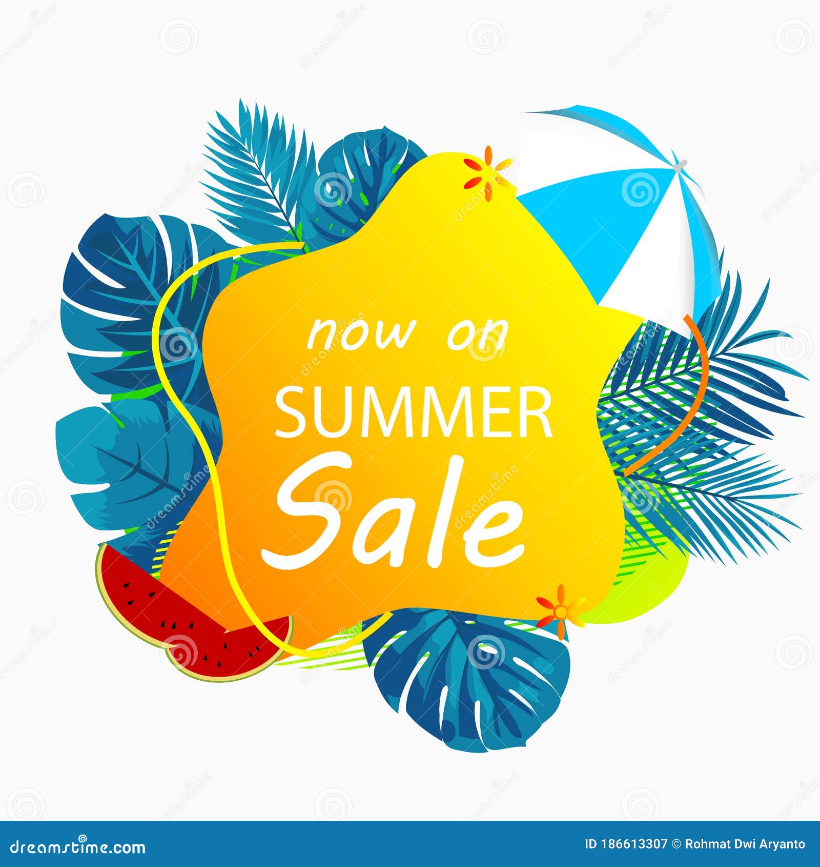 Poster Promotion Summer Sale with Liquid Shape Gradient Color Stock ...