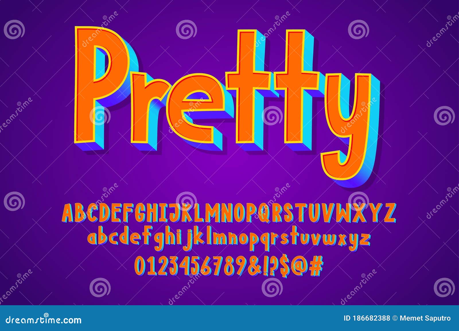 3D cartoon font stock photo. Image of hipster, decoration - 186682388