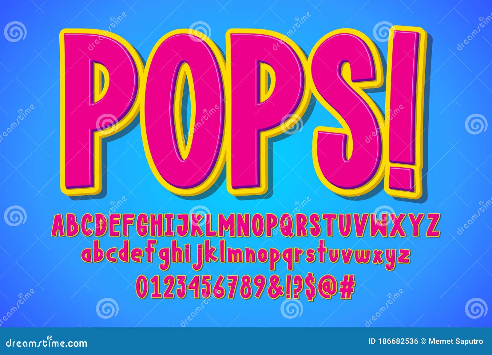 Pop art alphabet stock illustration. Illustration of idea - 186682536