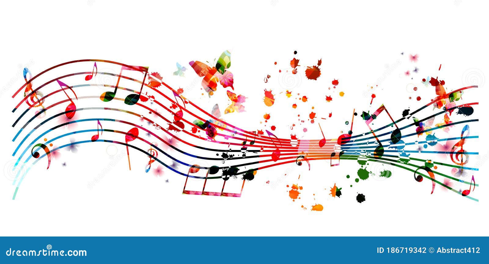 Colorful Music Staff Stock Illustrations – 1,256 Colorful Music Staff ...