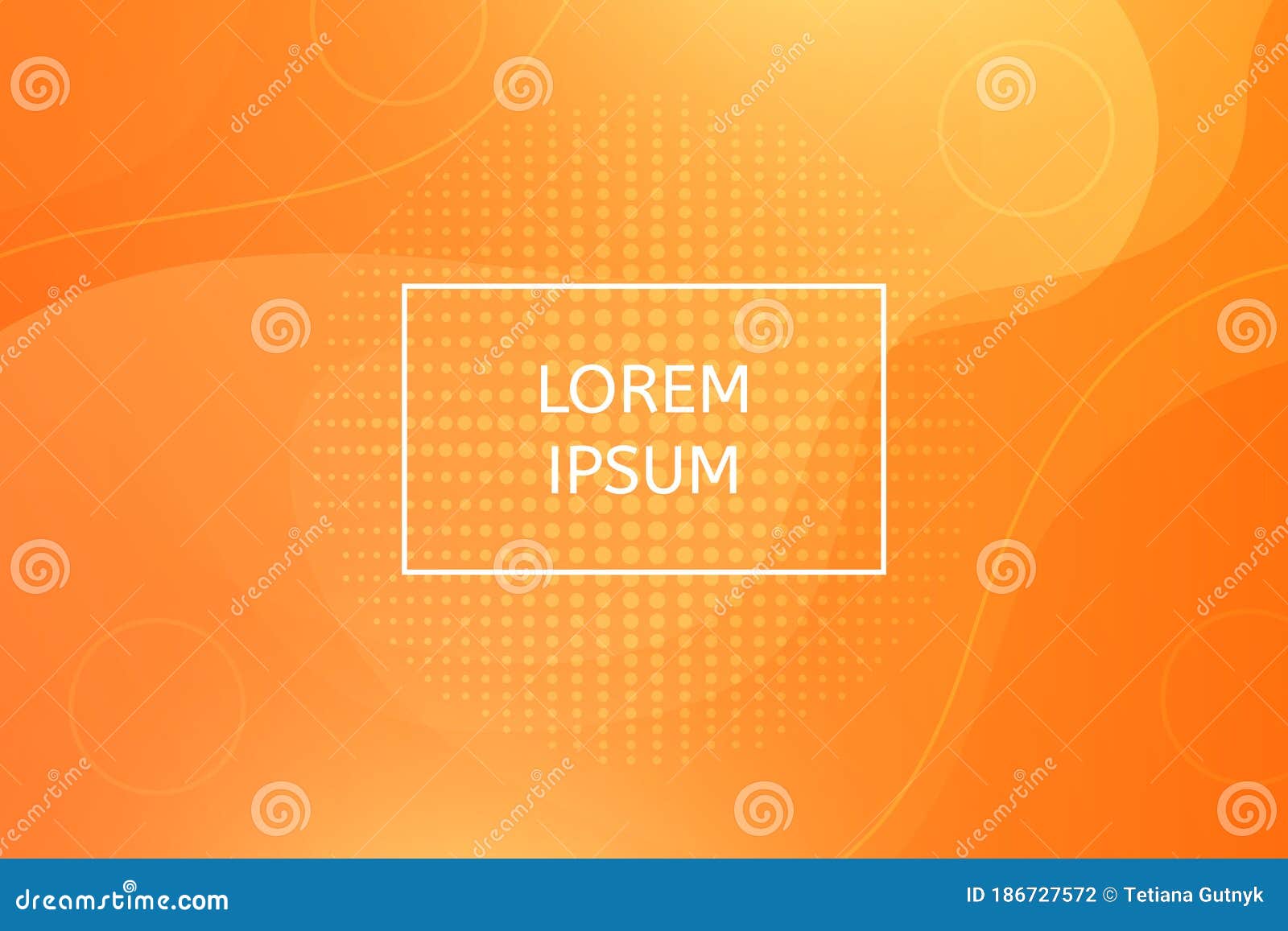 Abstract Background in Orange Color. Dynamic Flowing Liquid Shapes ...