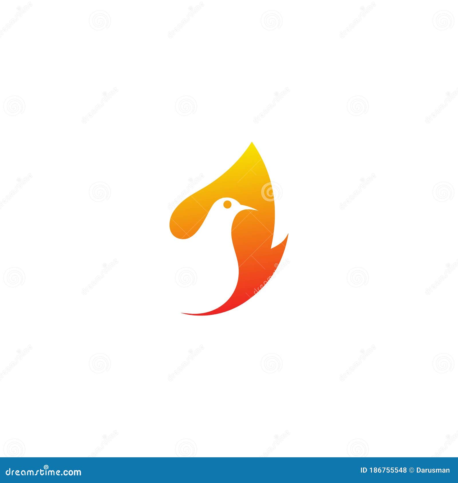 Dove Bird with Fire Nature Logo Template Stock Illustration ...