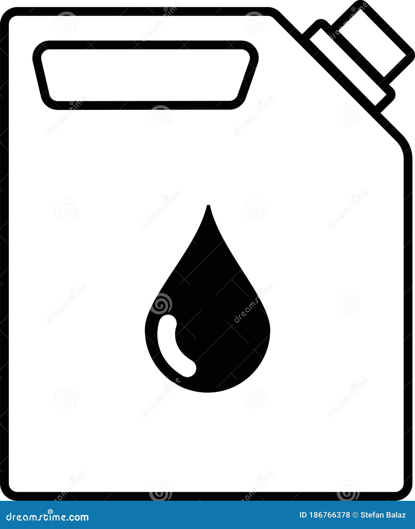 Vector Oil Can Illustration - Oil Container Symbol, Fuel Sign. Gasoline ...