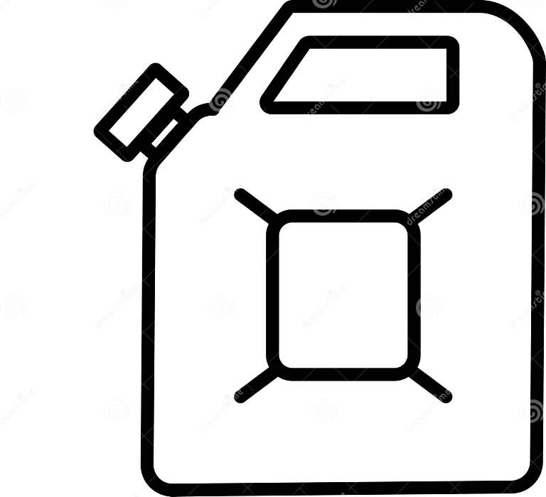 Vector Oil Can Illustration - Oil Container Symbol, Fuel Sign. Gasoline ...