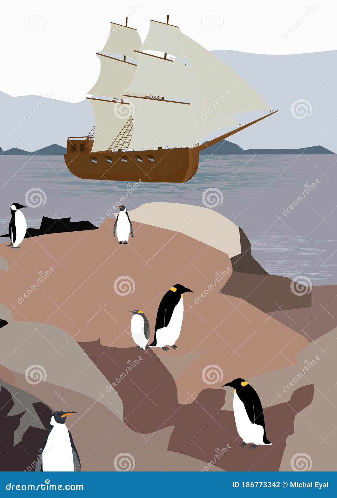 A Ship Came To Antarctica and Aroused Interest in the Coastal Penguins ...
