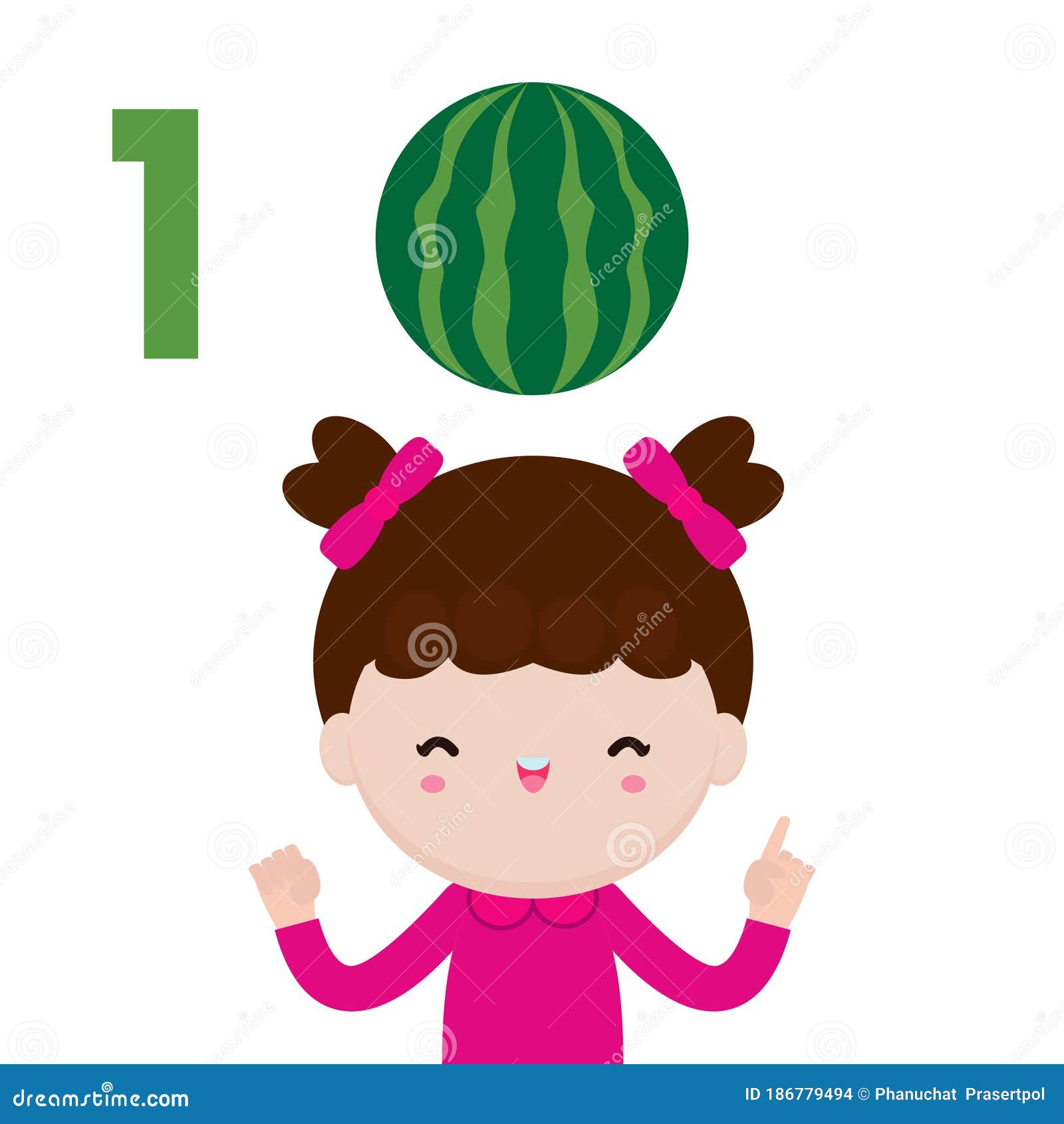 Happy Children and Hand Showing the Number One, Cute Kids Showing ...