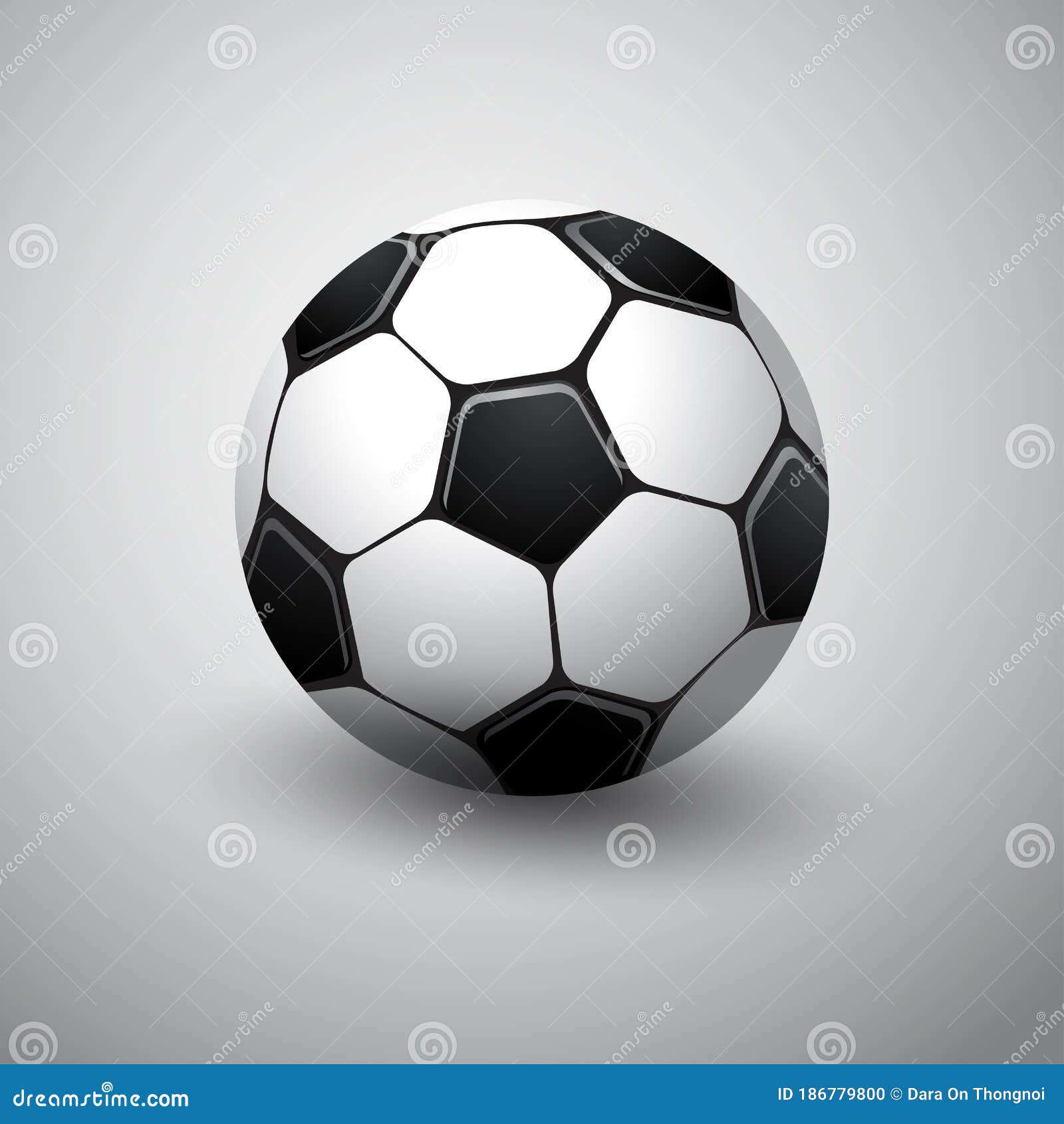 Realistic Football Icon : Vector Illustration Stock Vector ...