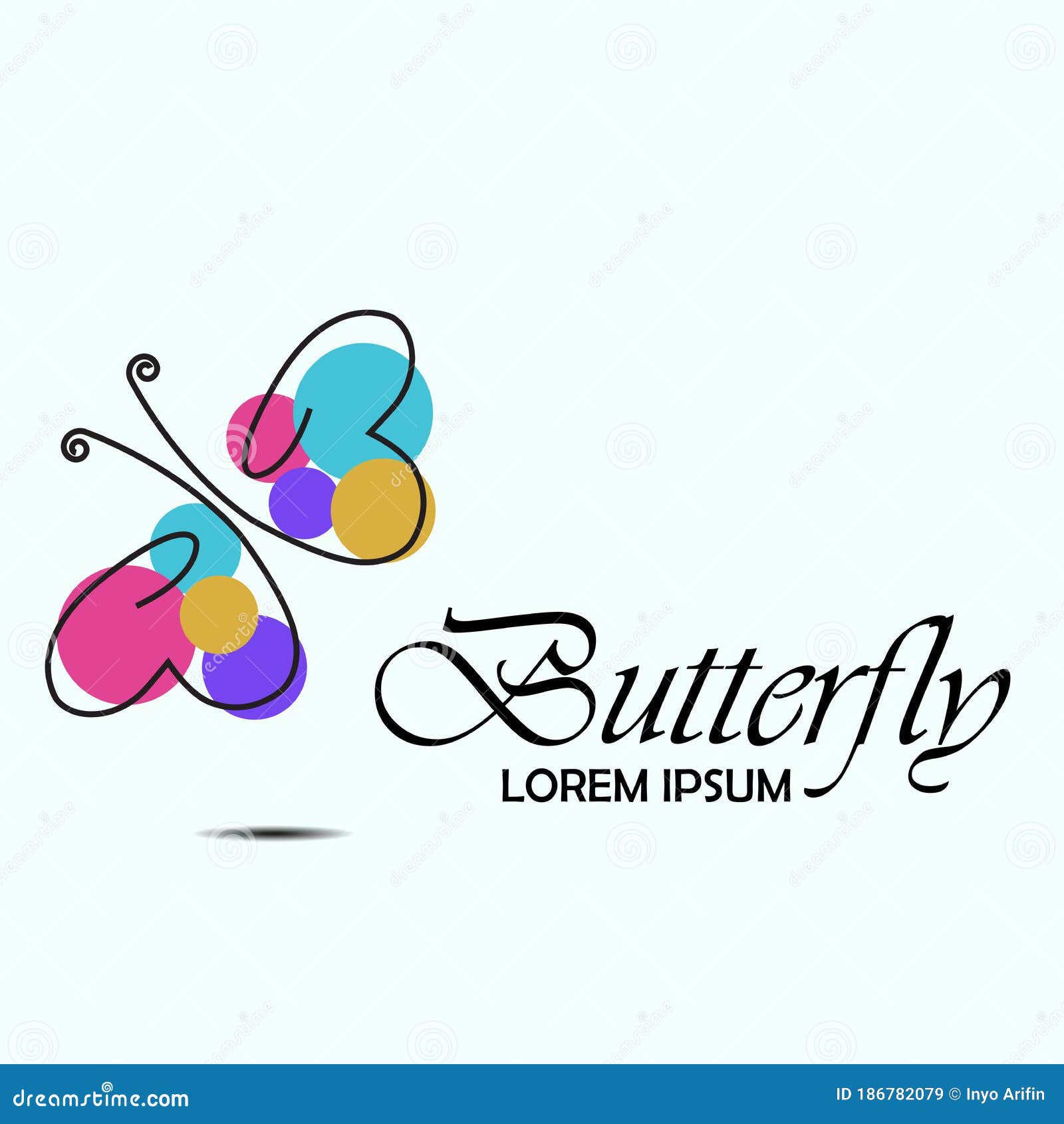 Butterfly company logo stock vector. Illustration of isolated - 186782079