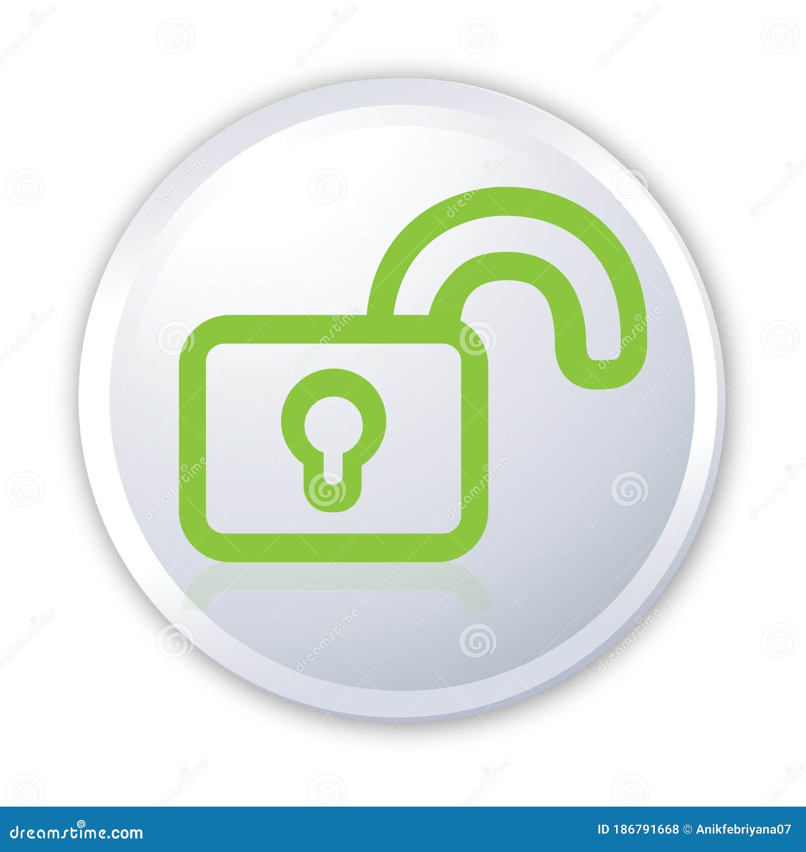Button Icon Opens the Green 3d Stock Vector - Illustration of open ...