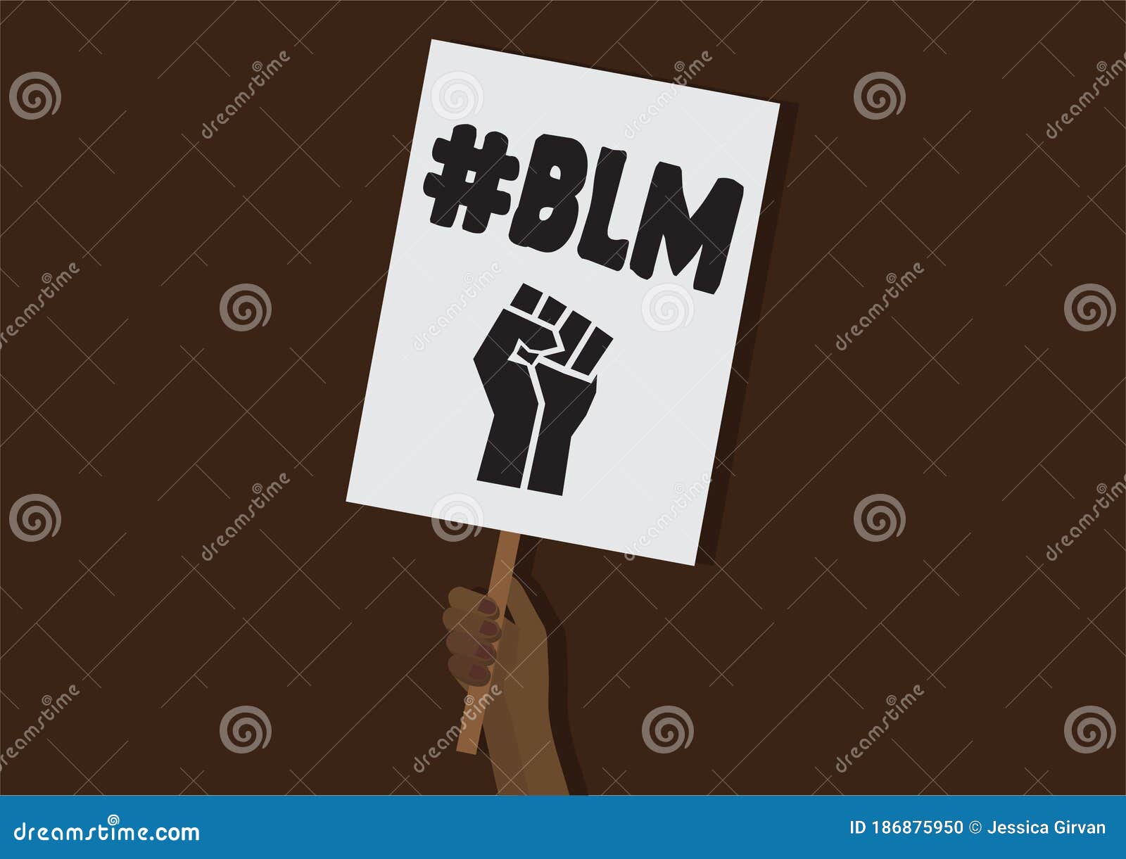 #BLM Protest Placard Vector Illustration Editorial Image - Illustration ...
