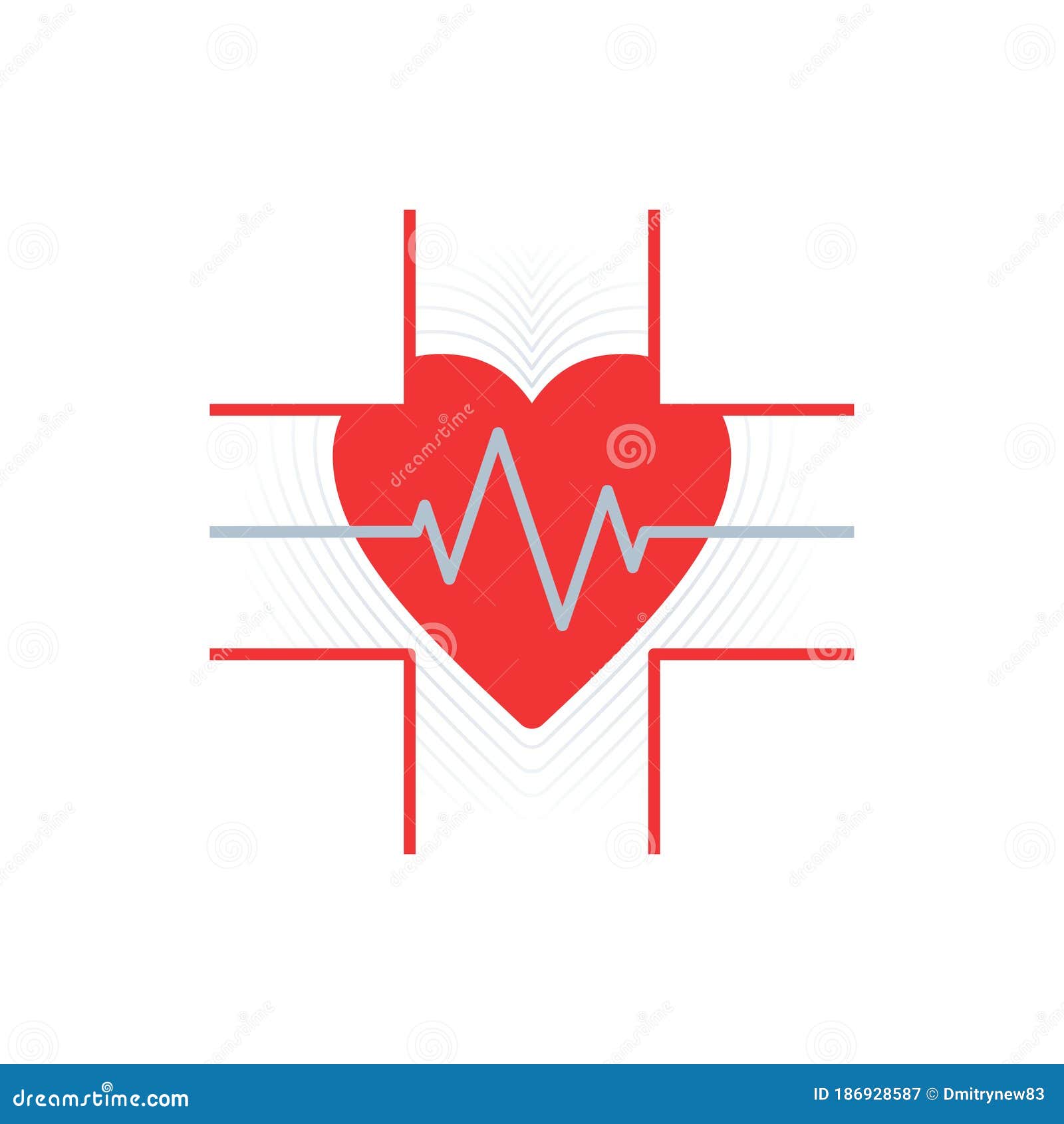 Cardiology Icon or Logo Template Stock Vector - Illustration of ...