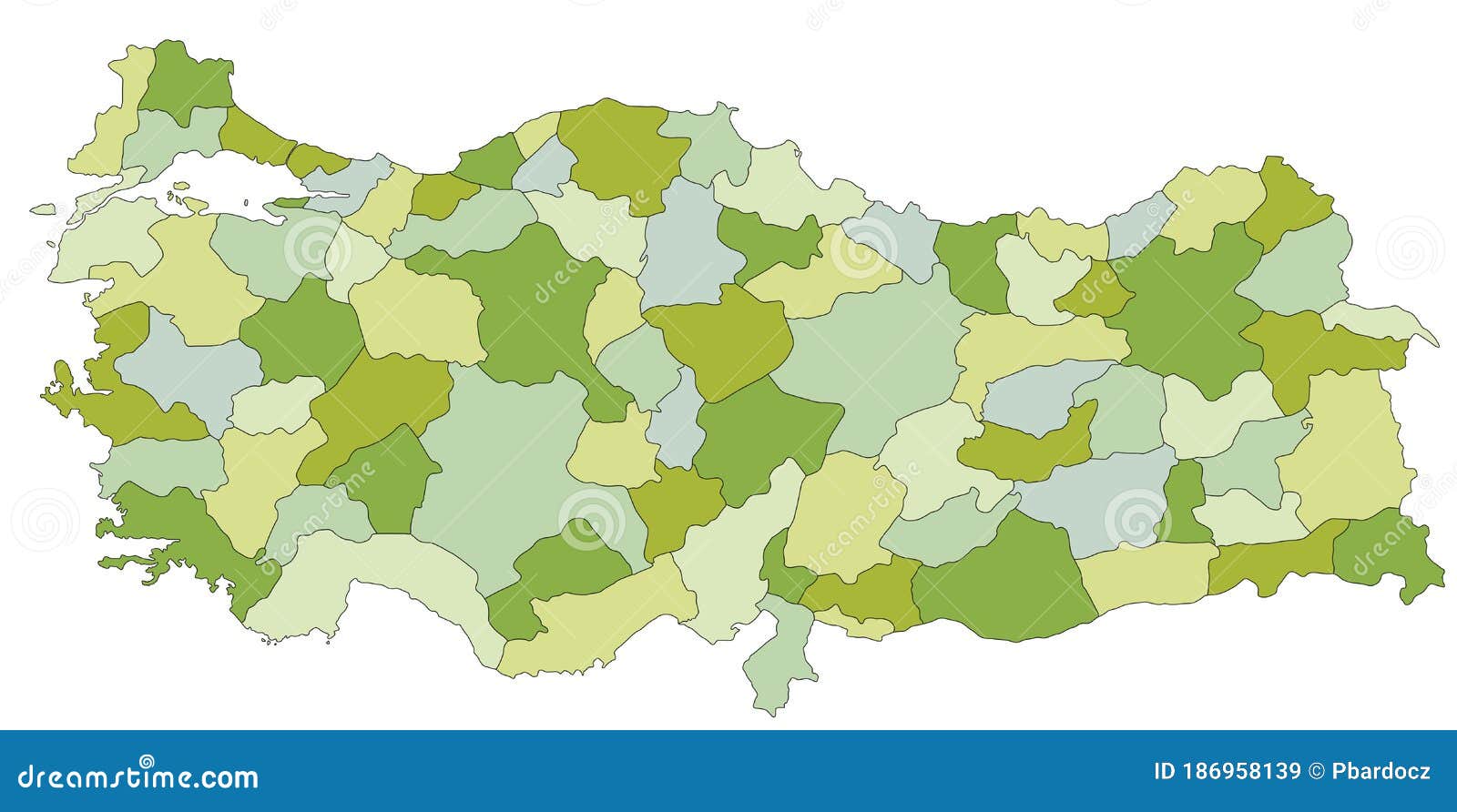 Highly Detailed Editable Political Map with Separated Layers. Turkey ...