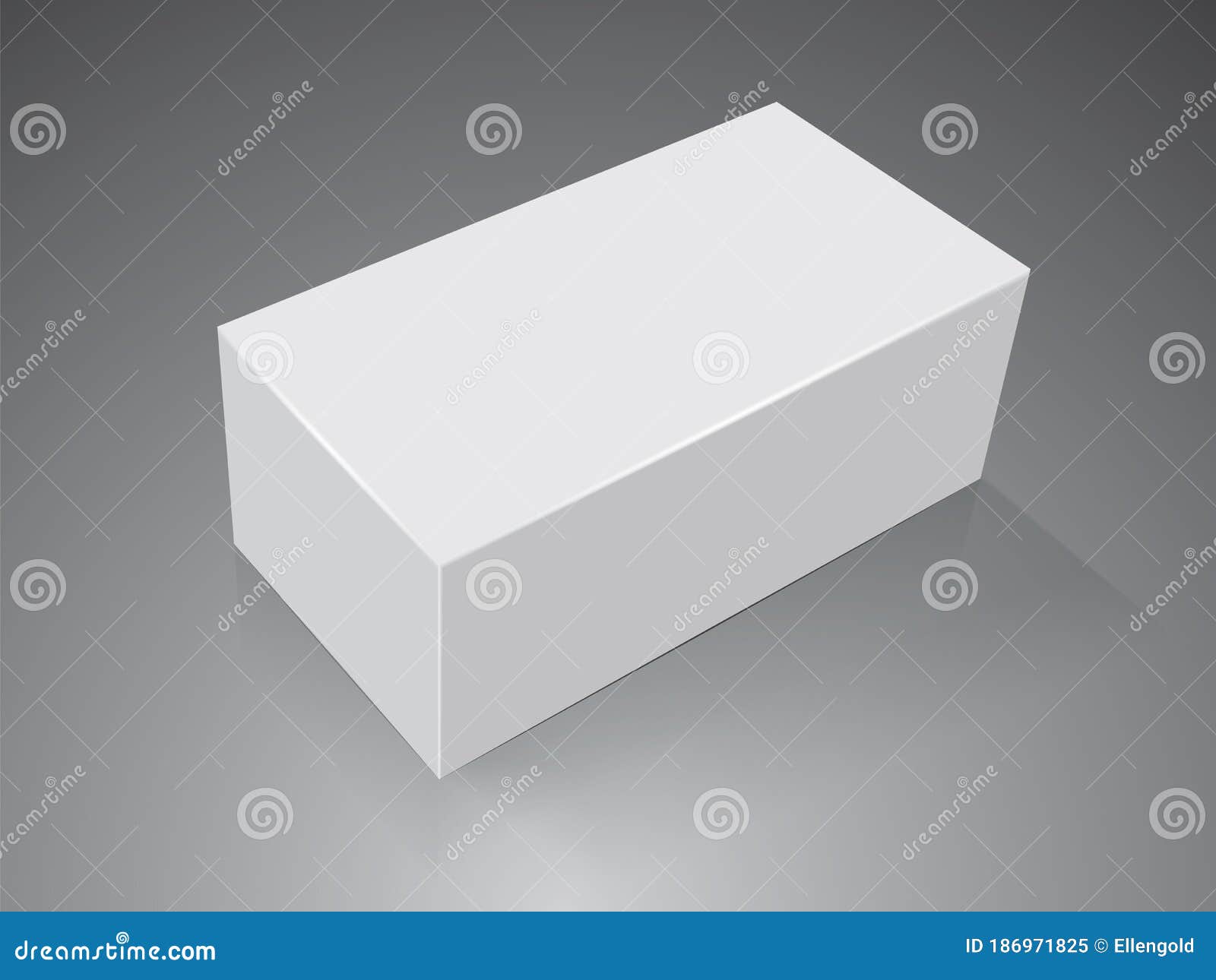 Rectangular Box on a Dark Background Top View Stock Vector ...