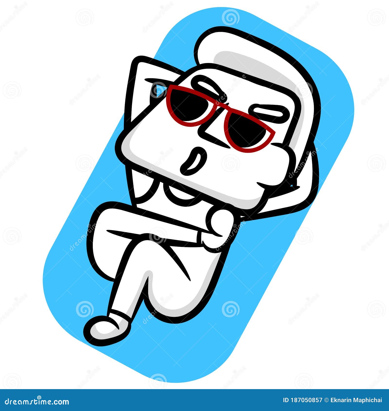 Cartoon Dog Relaxing In Deckchair Royalty-Free Stock Image ...