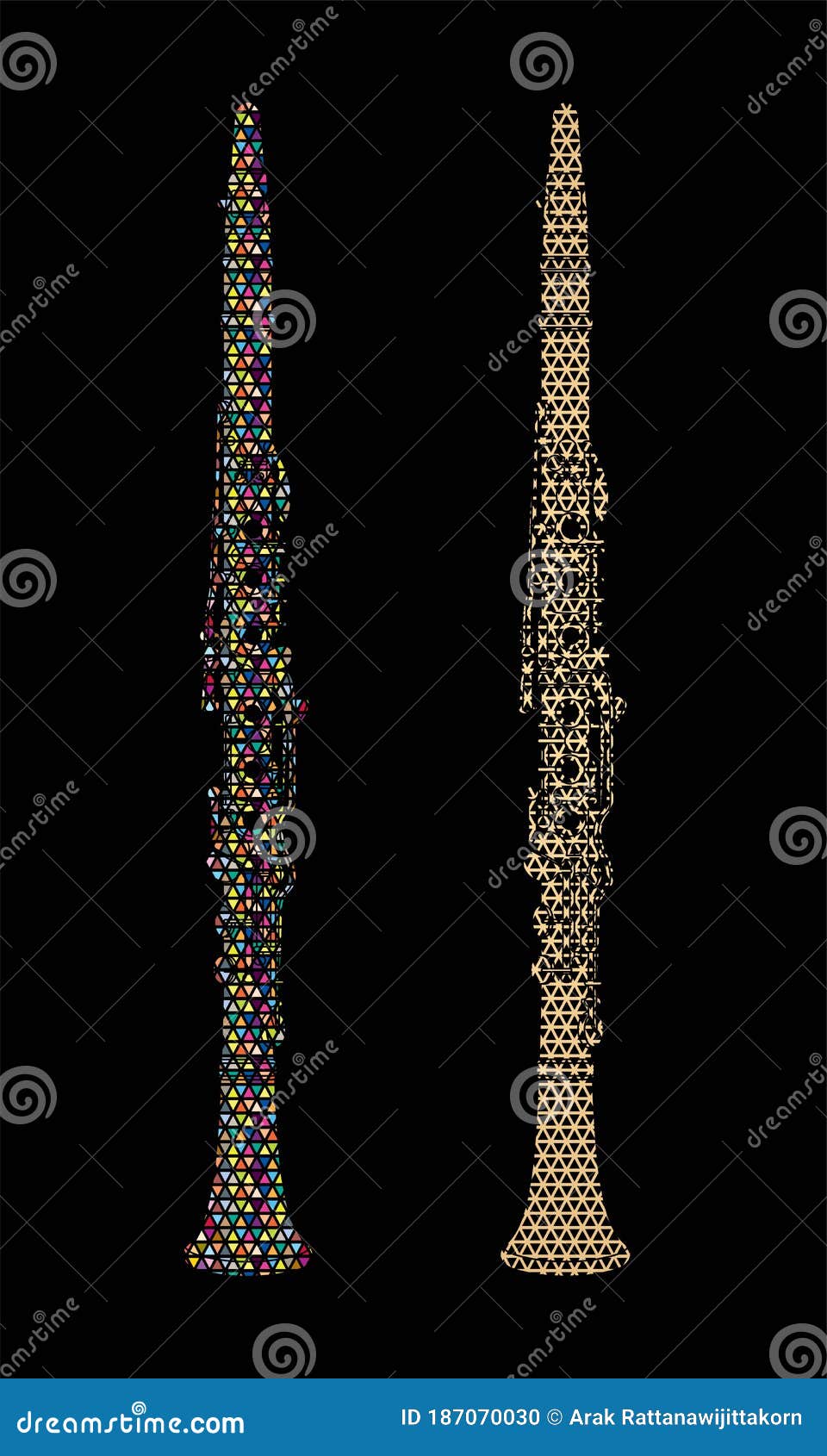 Clarinet Instrument Cartoon Music Graphic Vector Stock Vector ...