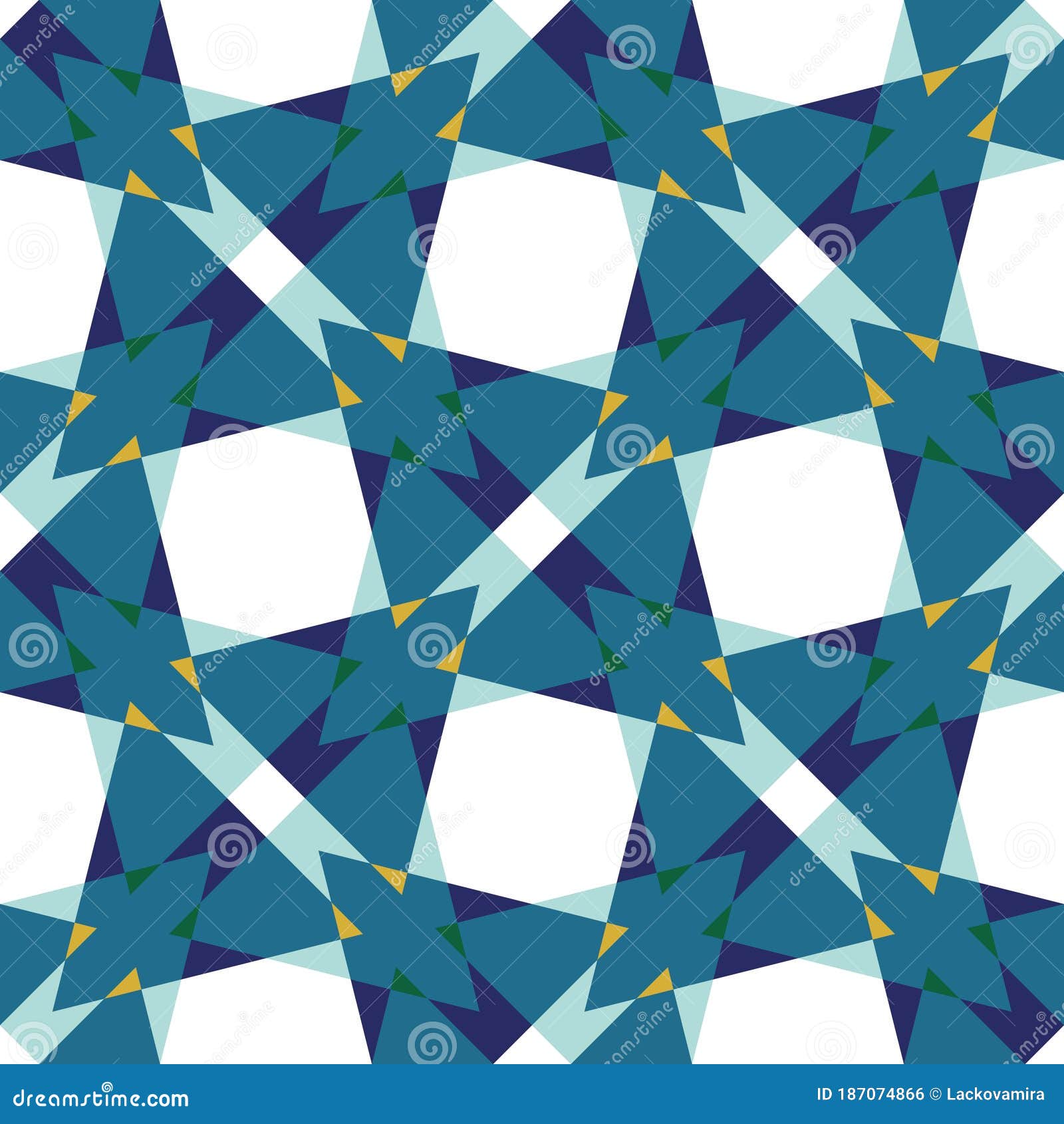 Blue Triangular and Tessellated Texture on a White Background ...