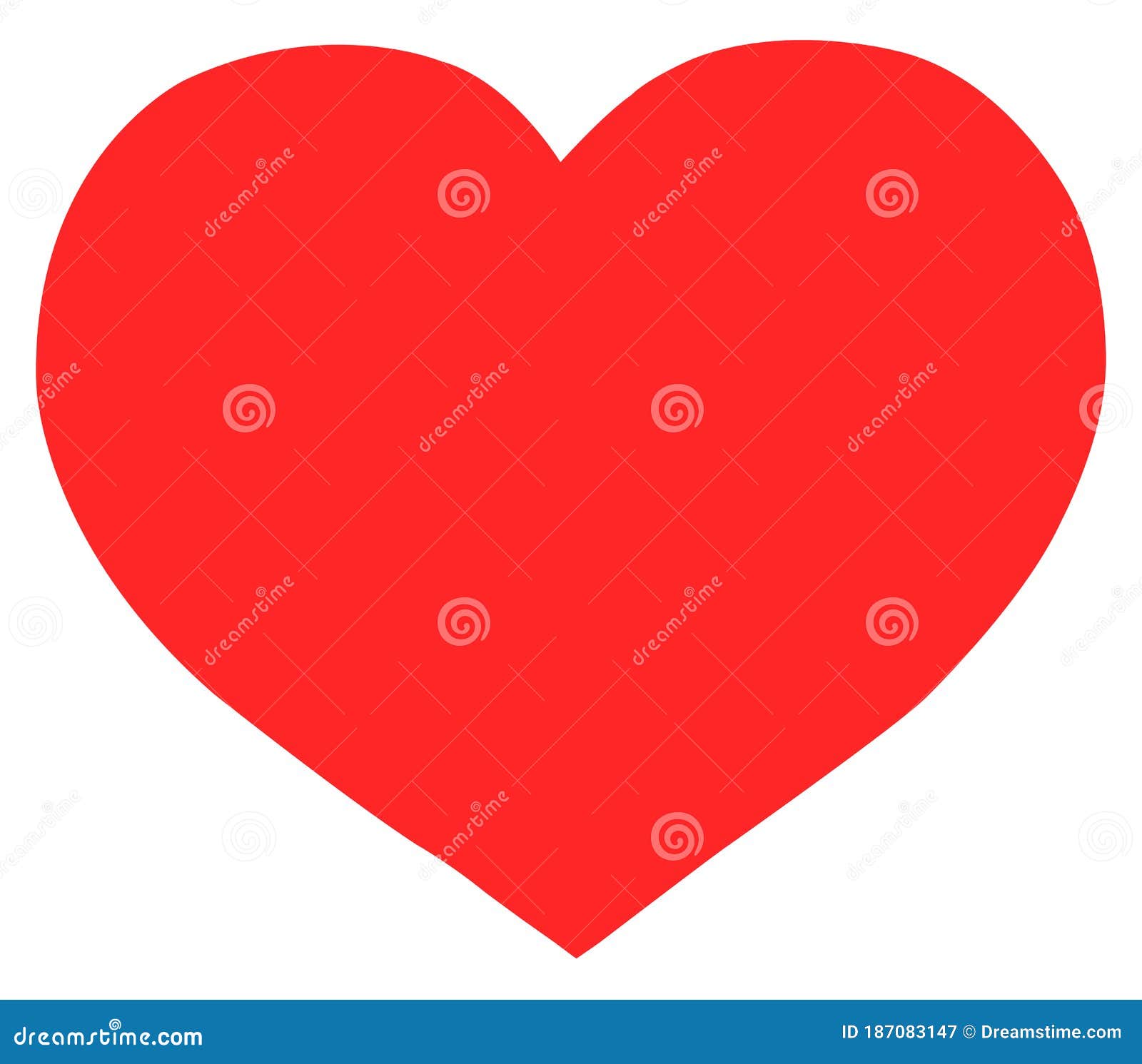 Simple Colorful Sharp Red Heart Stock Illustration - Illustration of ...