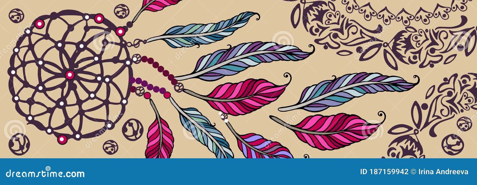 Vintage Vector Web Banner-boho. Design Elements for Your Site, Internet ...