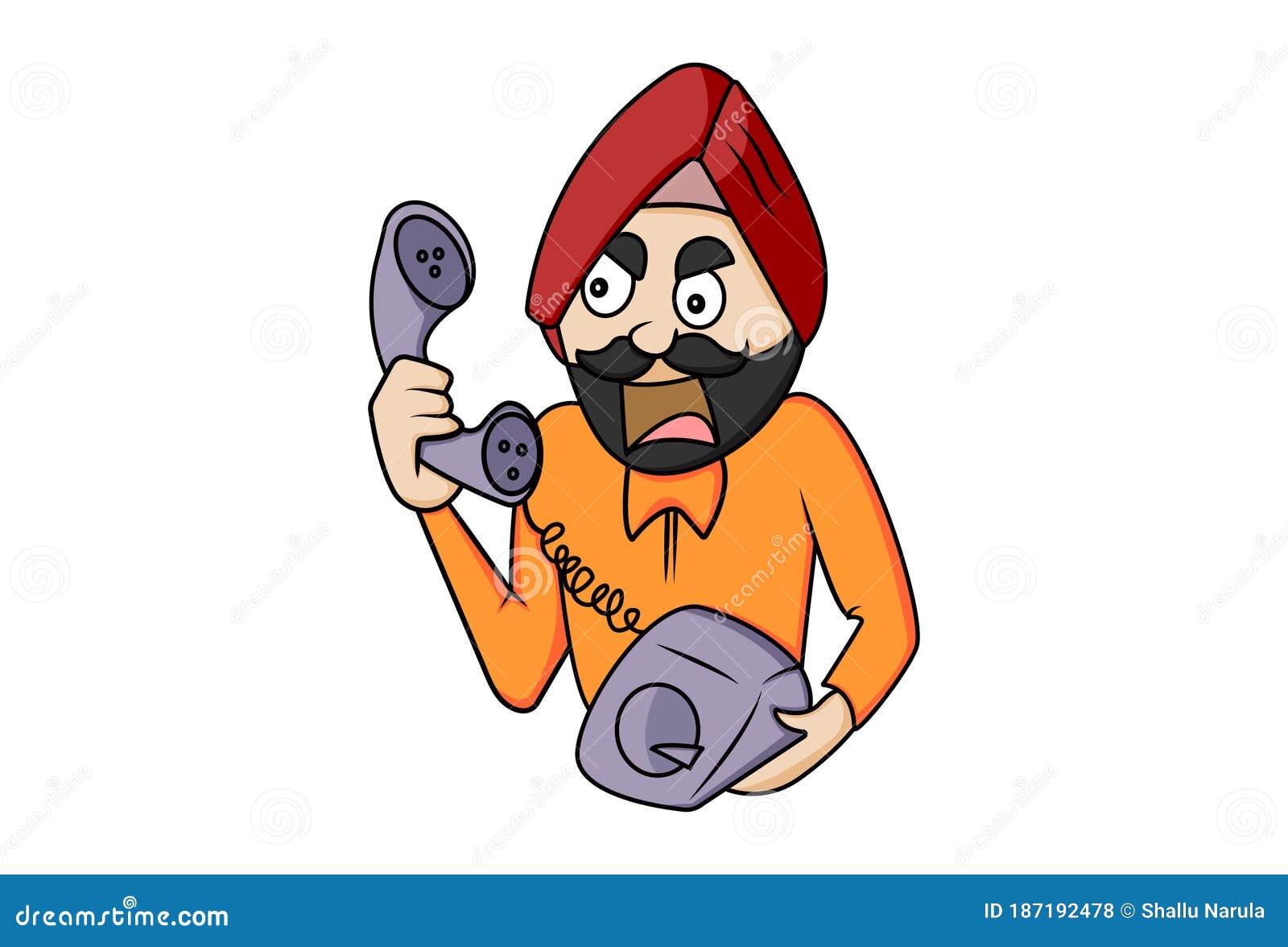 Vector Cartoon Illustration of Punjabi Man Stock Vector - Illustration ...