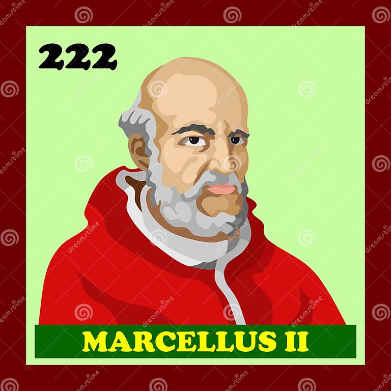 222nd Rome Pope Marcellus II Stock Vector - Illustration of marcellus ...
