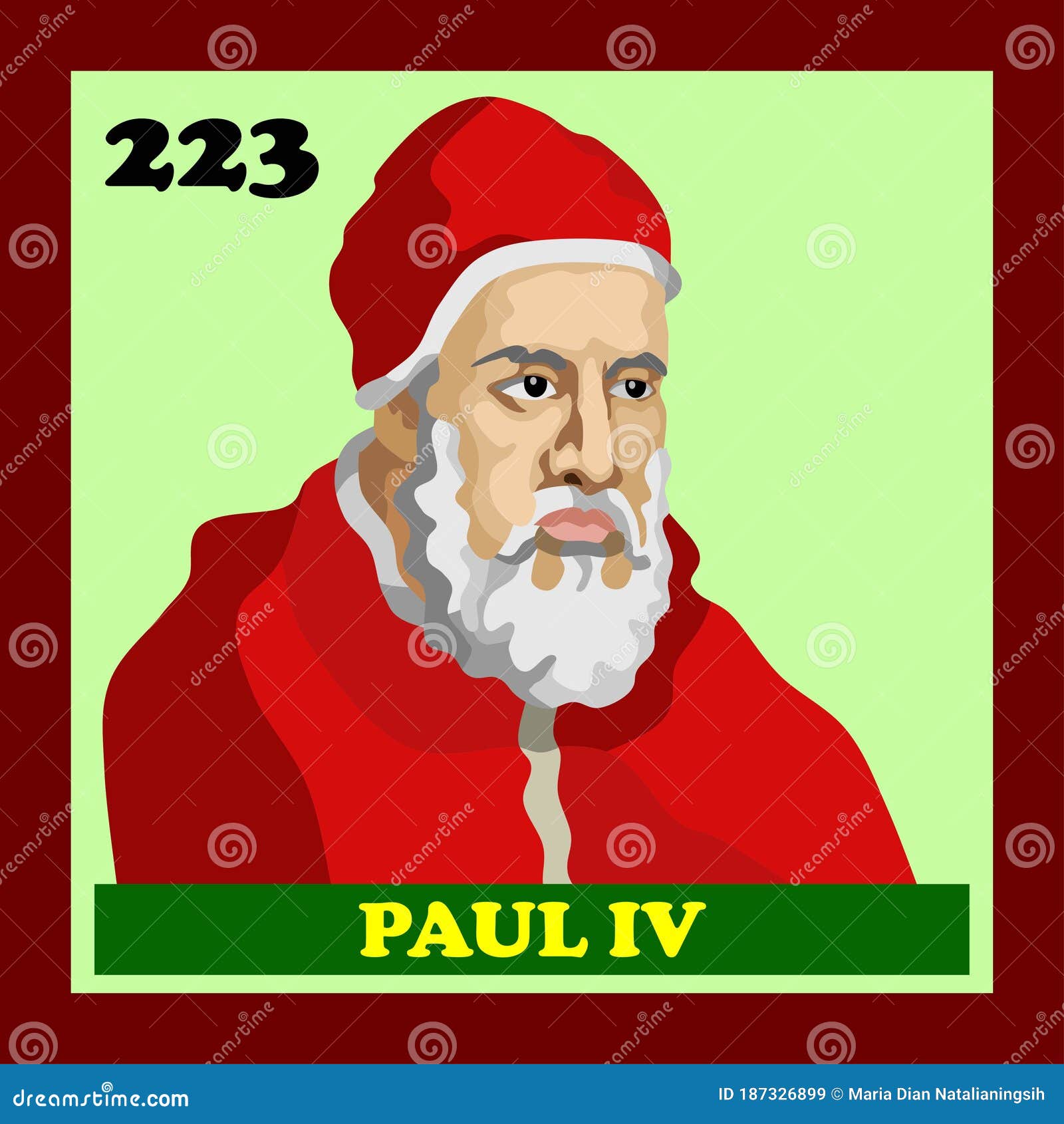223rd Rome Pope Paul IV stock vector. Illustration of catholic - 187326899