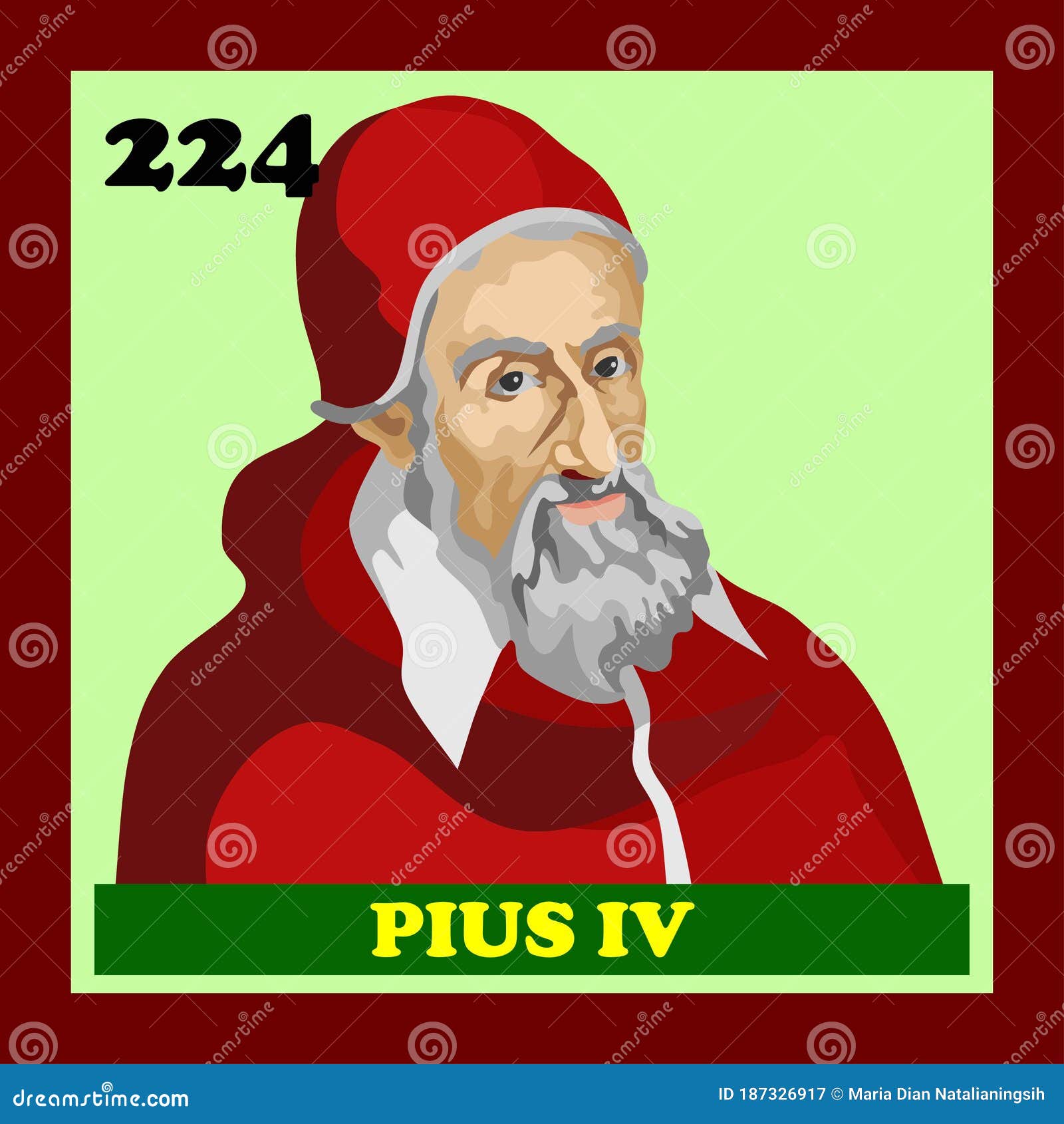 224th Rome Pope Pius IV stock vector. Illustration of pius - 187326917