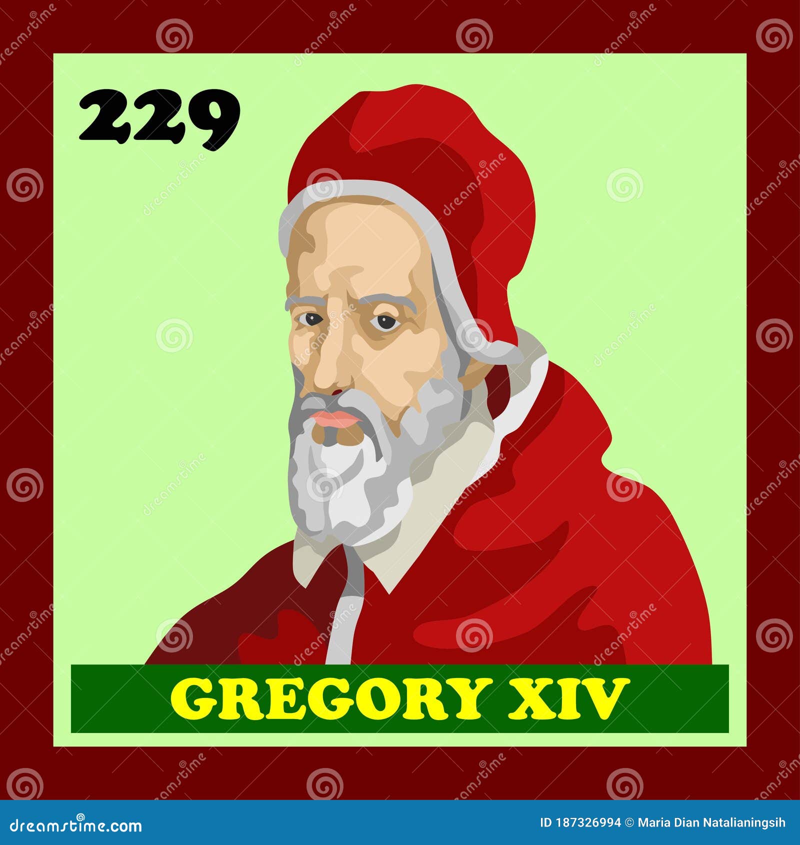 229th Rome Pope Gregory XIV Stock Vector - Illustration of gregory ...