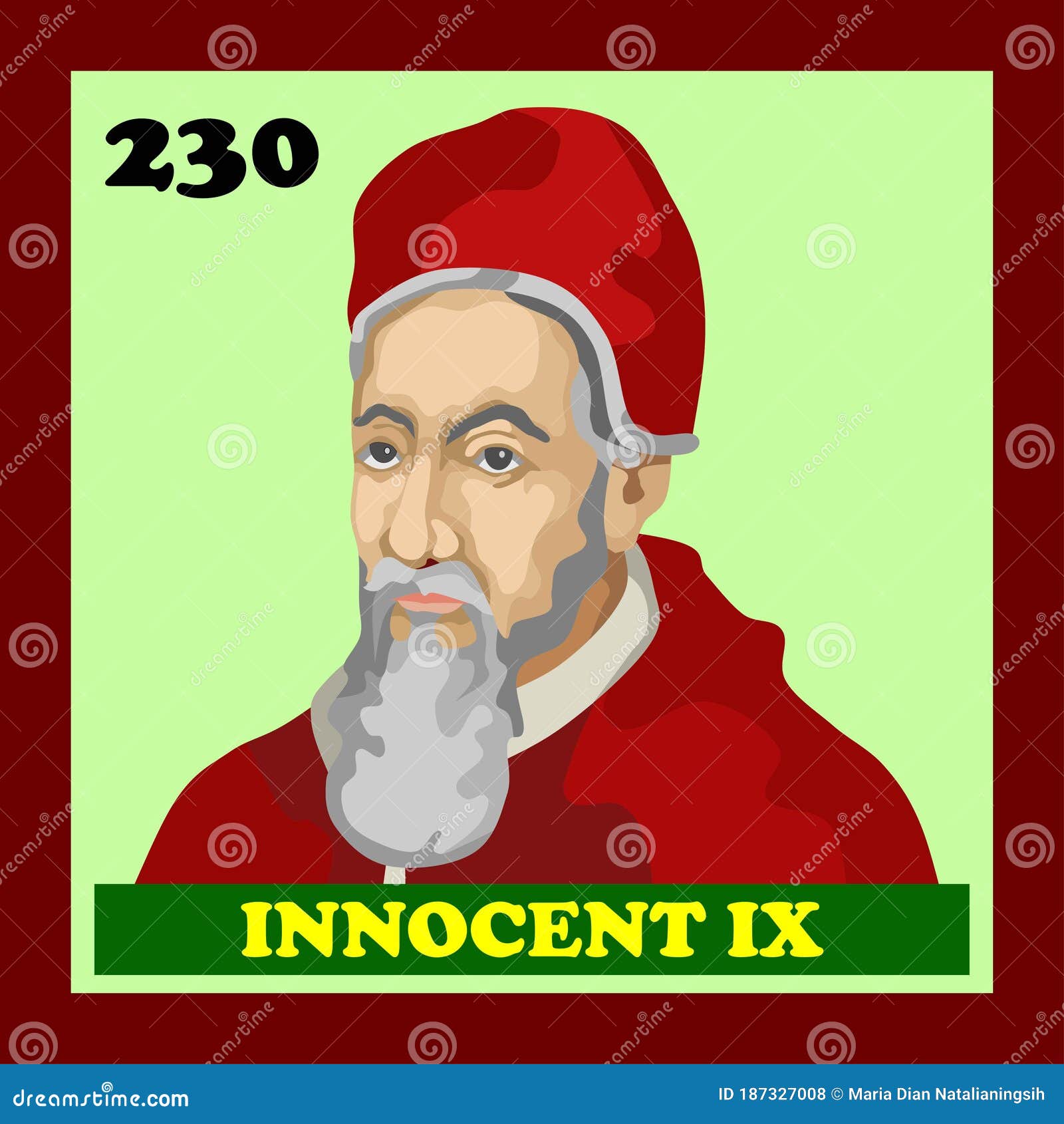 230th Rome Pope Innocent IX Stock Vector - Illustration of church, pope ...