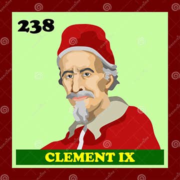 238th Rome Pope Clement IX editorial stock image. Illustration of ...
