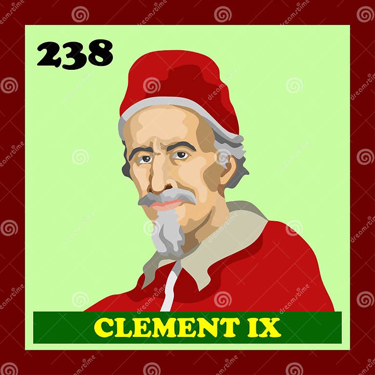 238th Rome Pope Clement IX editorial stock image. Illustration of ...
