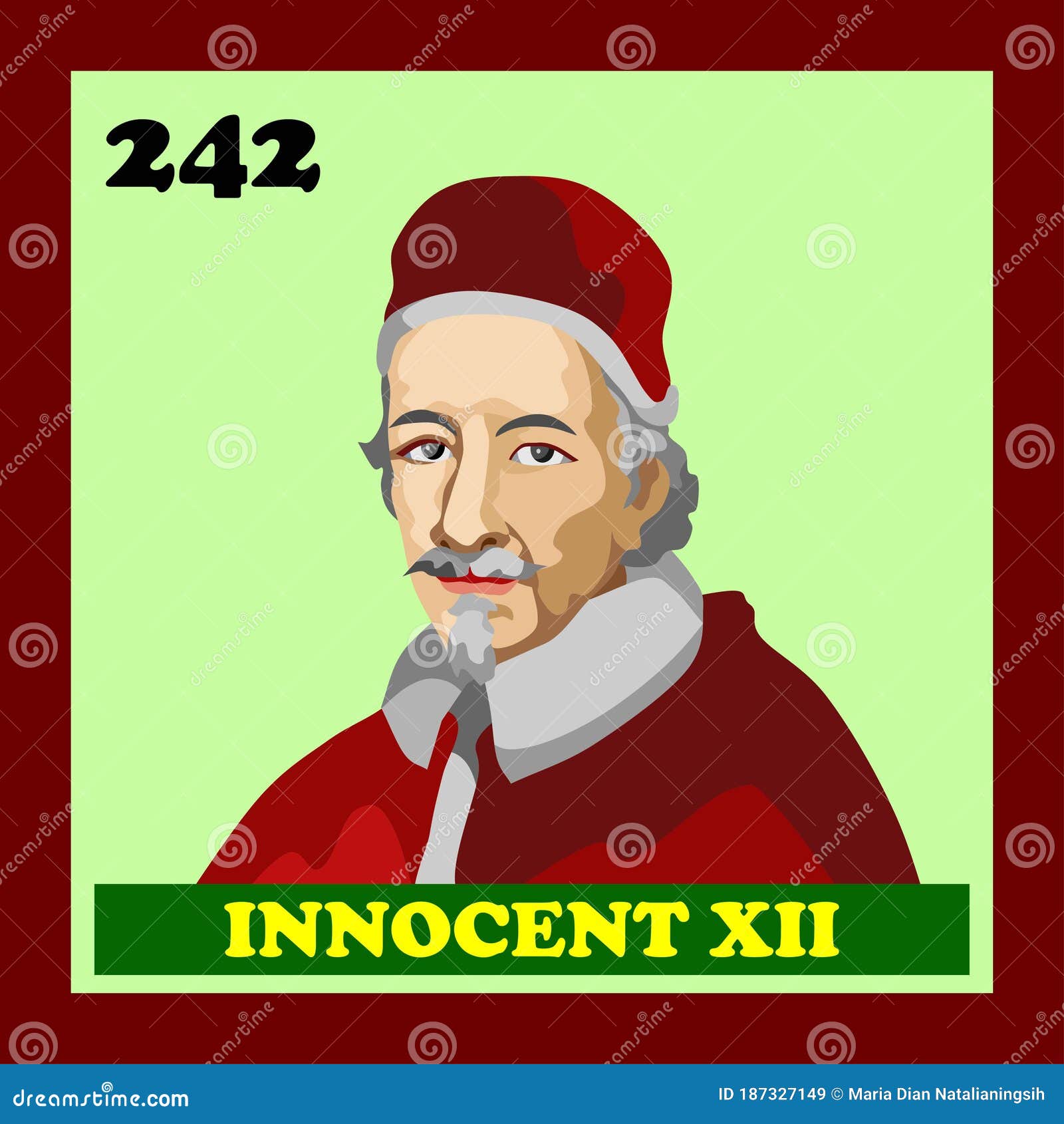 242nd Rome Pope Innocent XII Editorial Stock Image - Illustration of ...