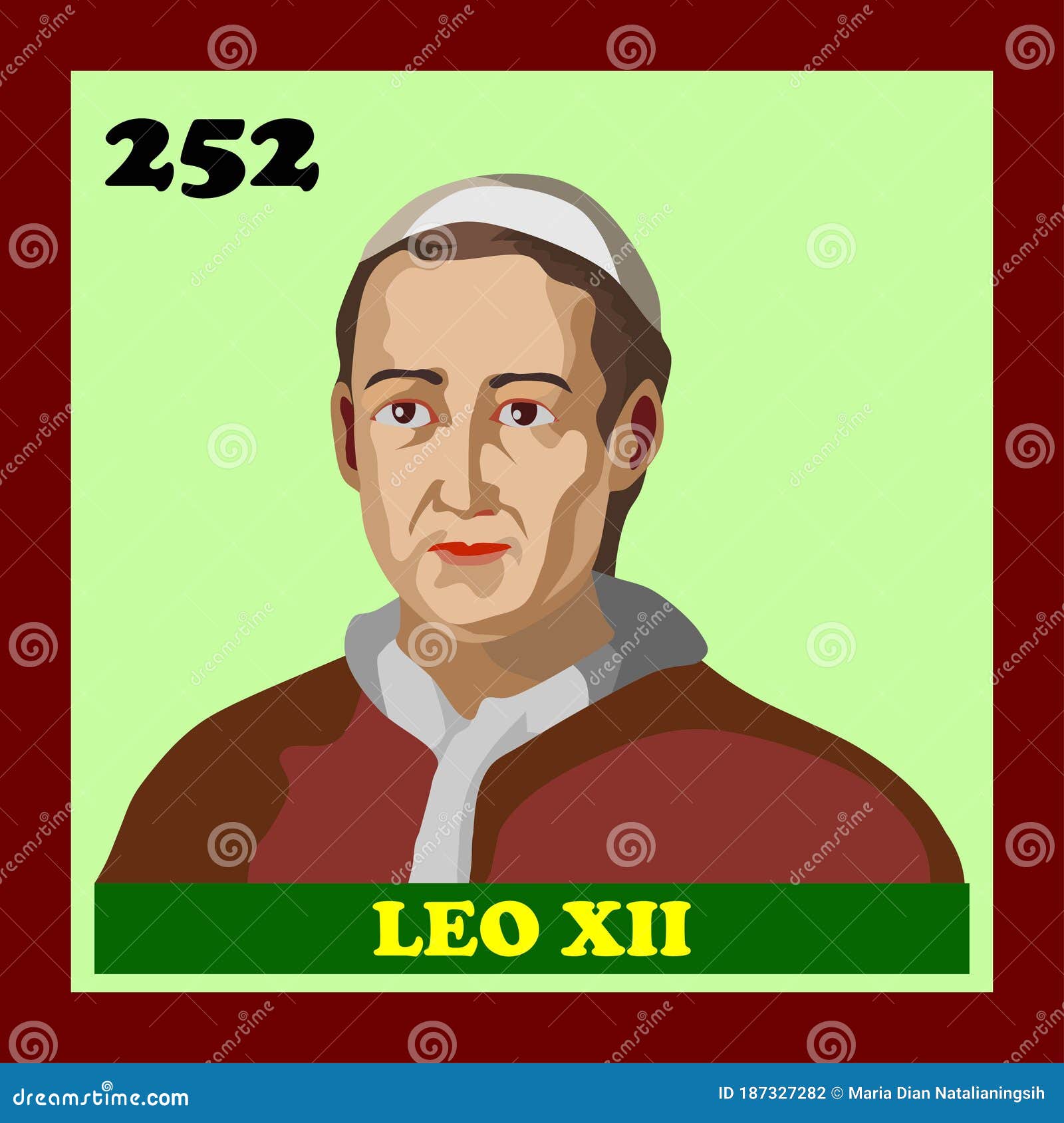 252nd Rome Pope Leo XII stock vector. Illustration of 252nd - 187327282