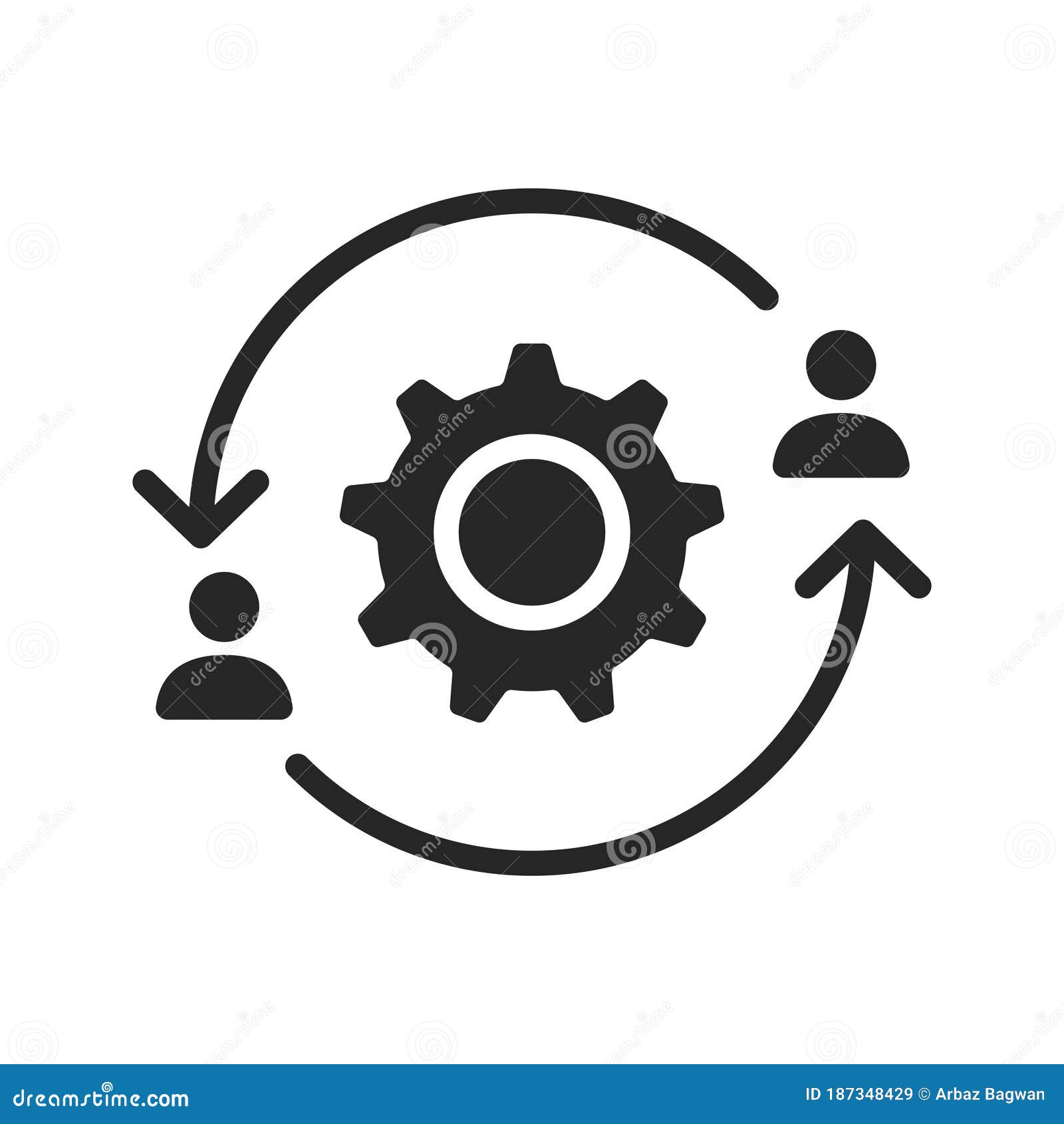 Work Process Rotating Cycle Icon Stock Vector - Illustration of ...