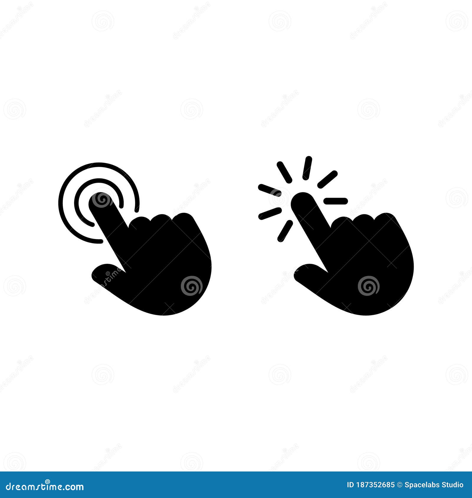 Mouse Hand Finger Cursor Icon Vector Pointers Pad Icon Design Stock ...