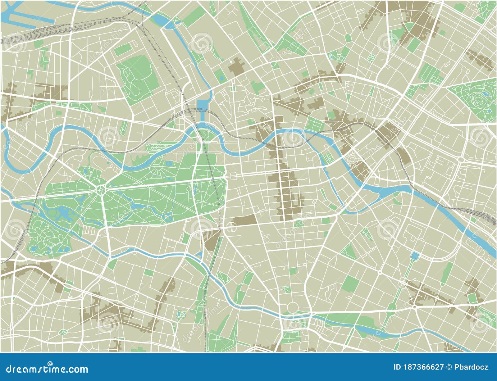 Vector City Map Of Berlin. | CartoonDealer.com #187366627